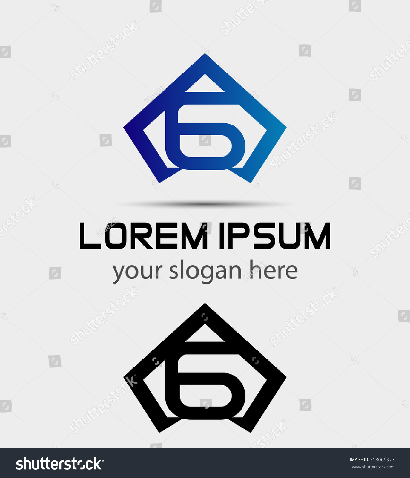 Number 6 Logo Icon Design Template Stock Vector (Royalty Free) 318066377