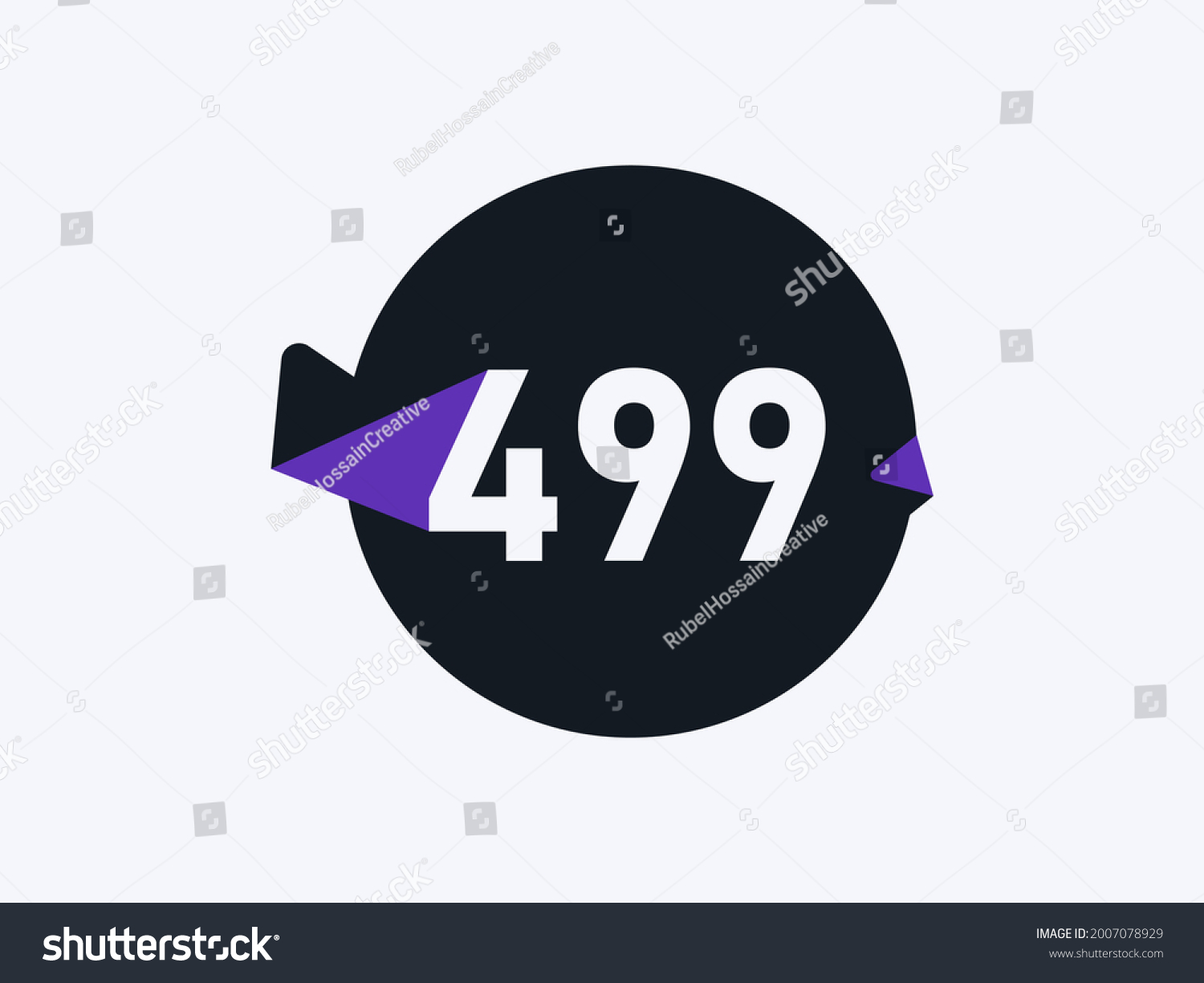 Number 499 Logo Icon Design Vector Stock Vector (Royalty Free ...