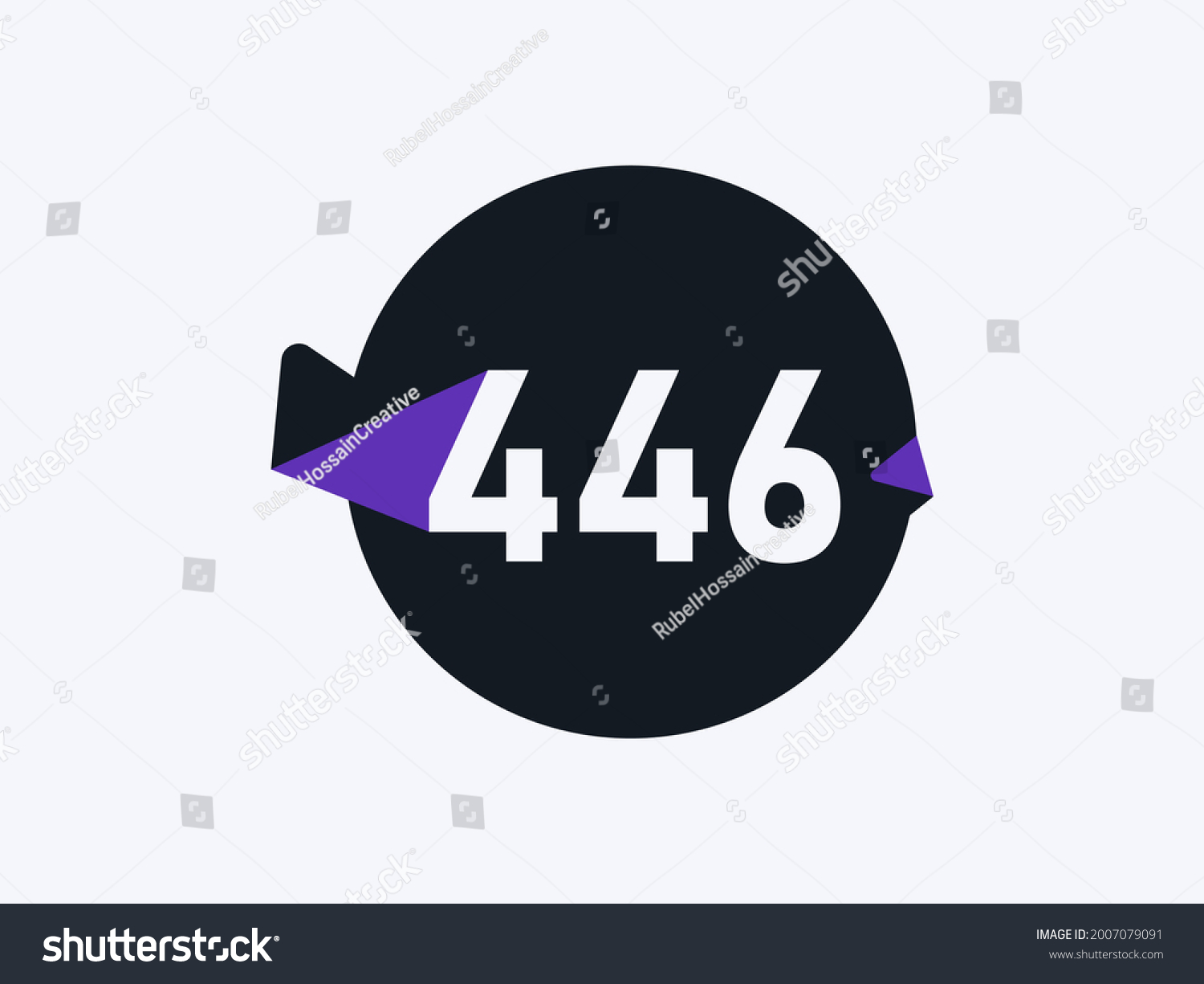 Number 446 Logo Icon Design Vector Stock Vector (Royalty Free ...