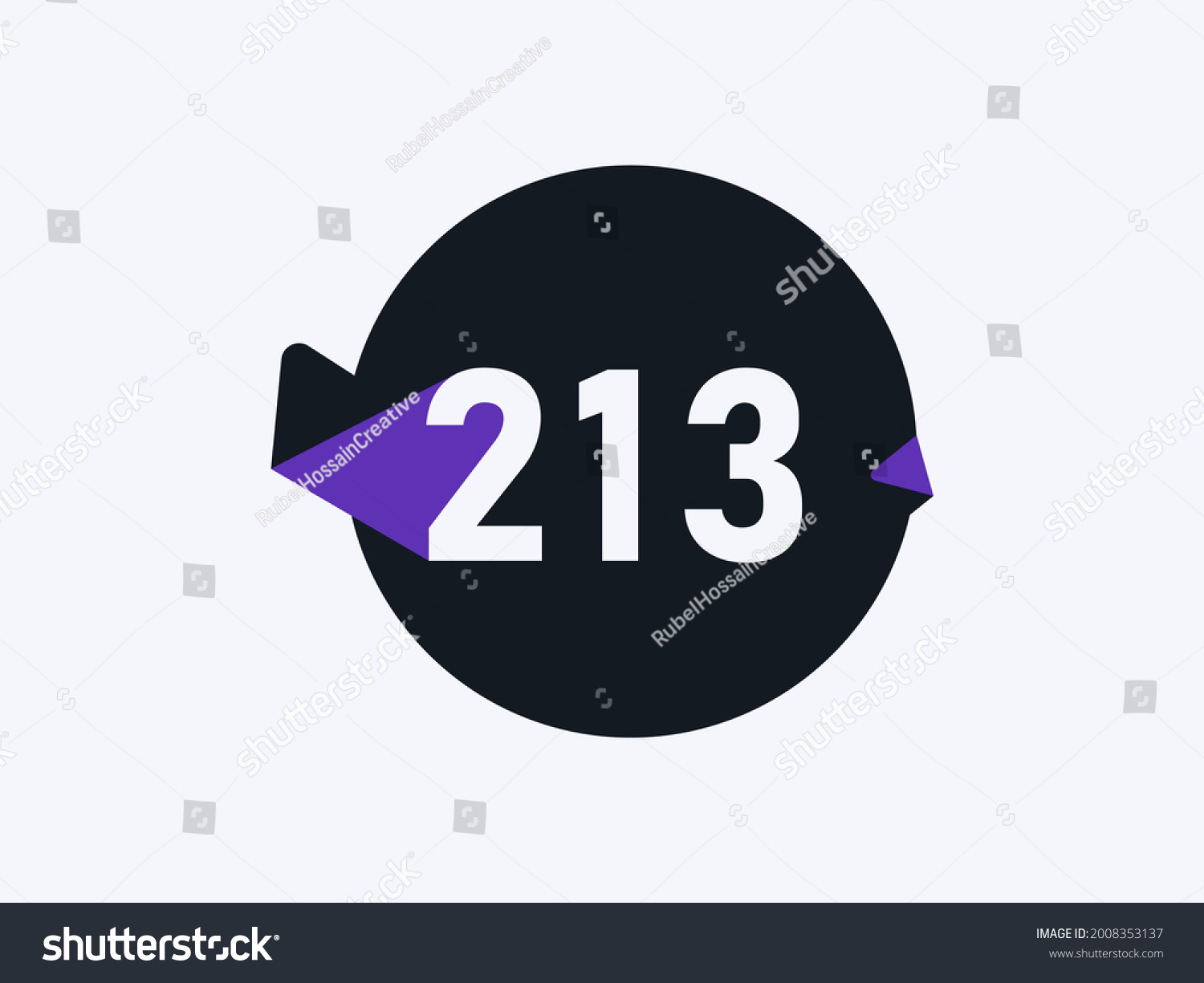 Number 213 Logo Icon Design Vector Stock Vector (Royalty Free ...