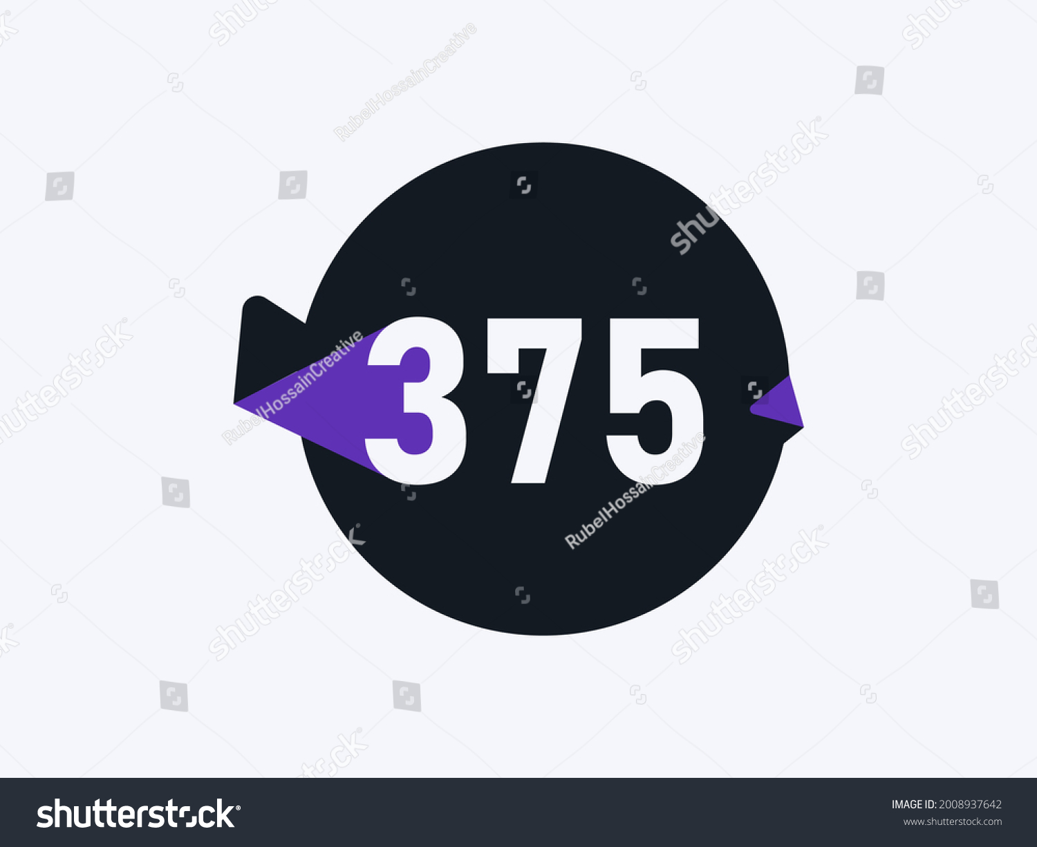 Number 375 Logo Icon Design Vector Stock Vector (Royalty Free ...