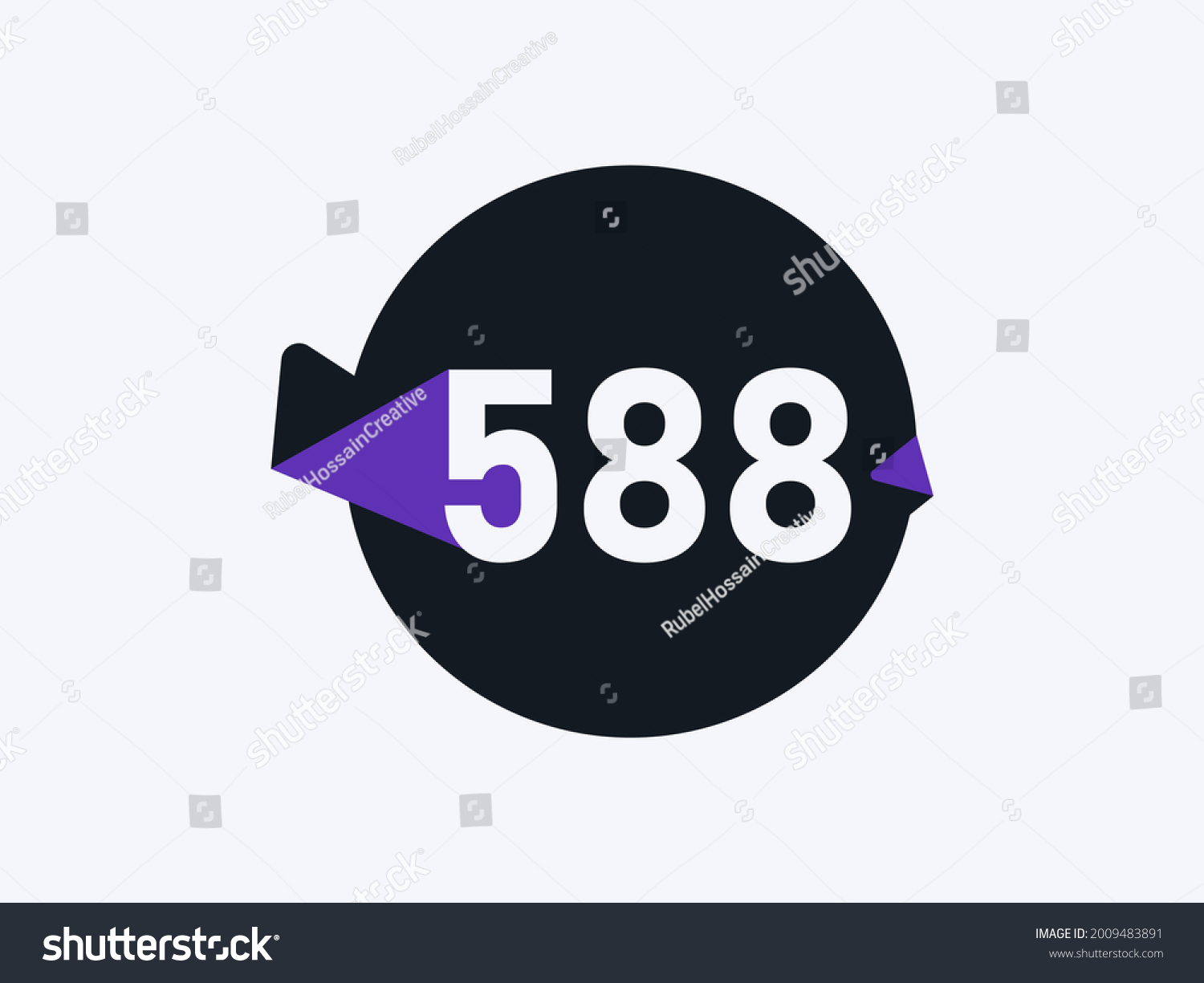 Number 588 Logo Icon Design Vector Stock Vector (Royalty Free ...