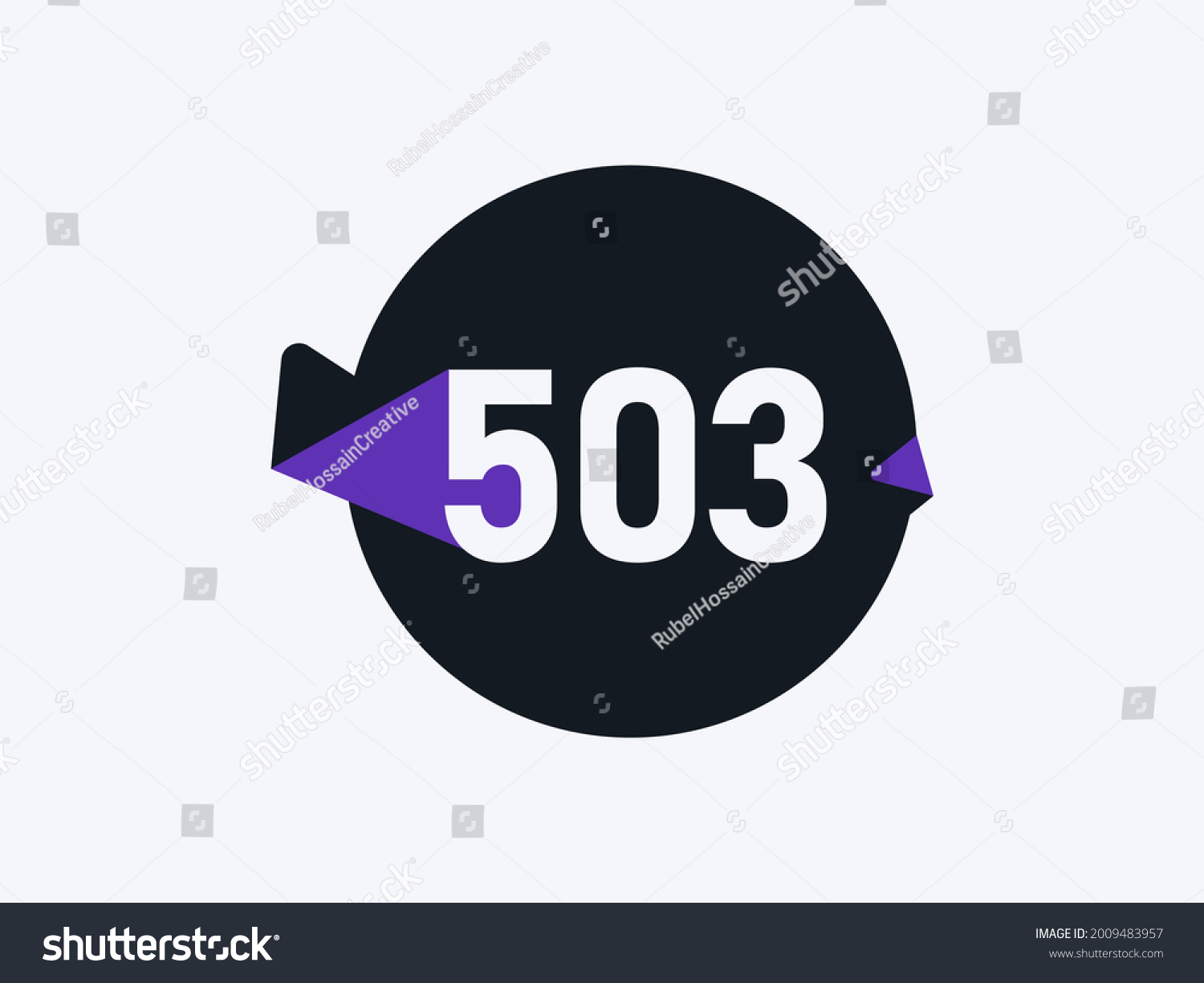 Number 503 Logo Icon Design Vector Stock Vector (Royalty Free ...