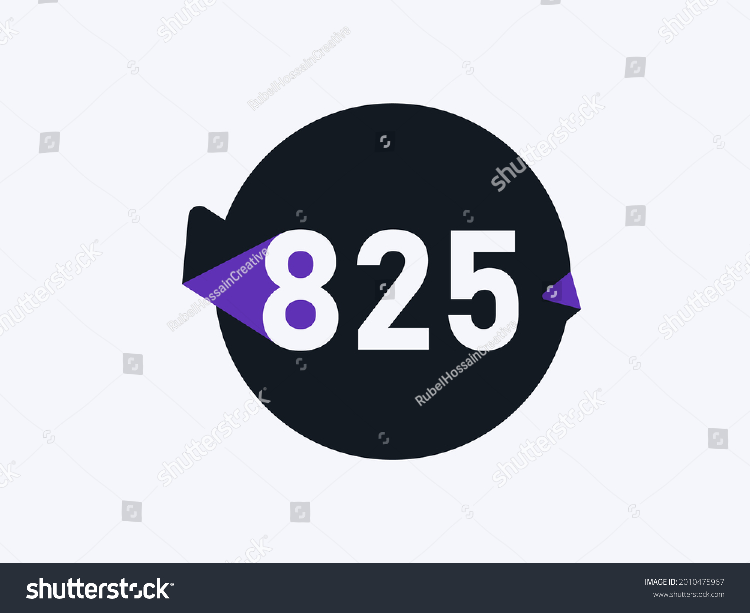 Number 825 Logo Icon Design Vector Stock Vector (Royalty Free ...