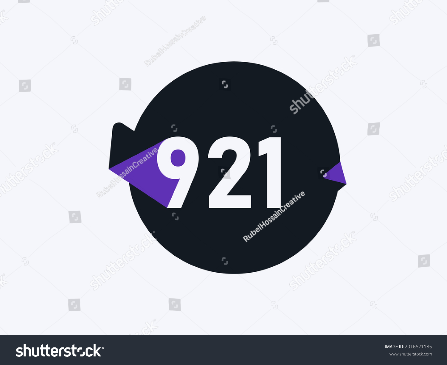 Number 921 Logo Icon Design Vector Stock Vector (Royalty Free ...