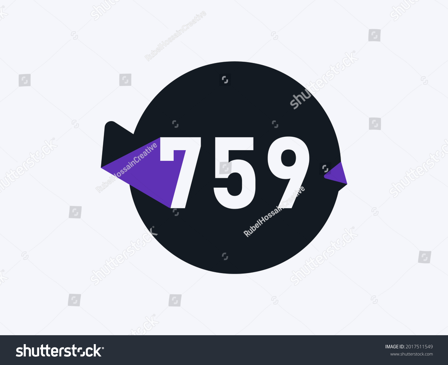 Number 759 Logo Icon Design Vector Stock Vector (Royalty Free ...