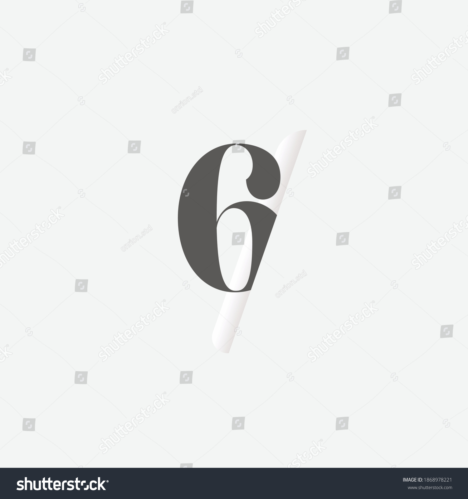 Number 6 Logo Symbol Template Design Stock Vector (Royalty Free ...