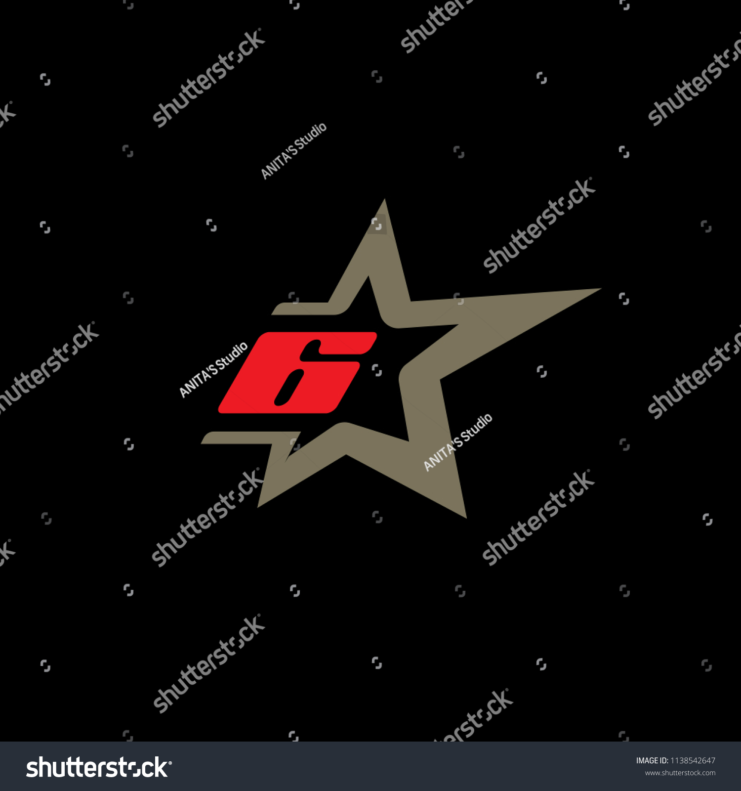 Number 6 Logo Template Star Design Stock Vector (Royalty Free ... Number 6 Logo Template Star Design Stock Vector (Royalty Free ...