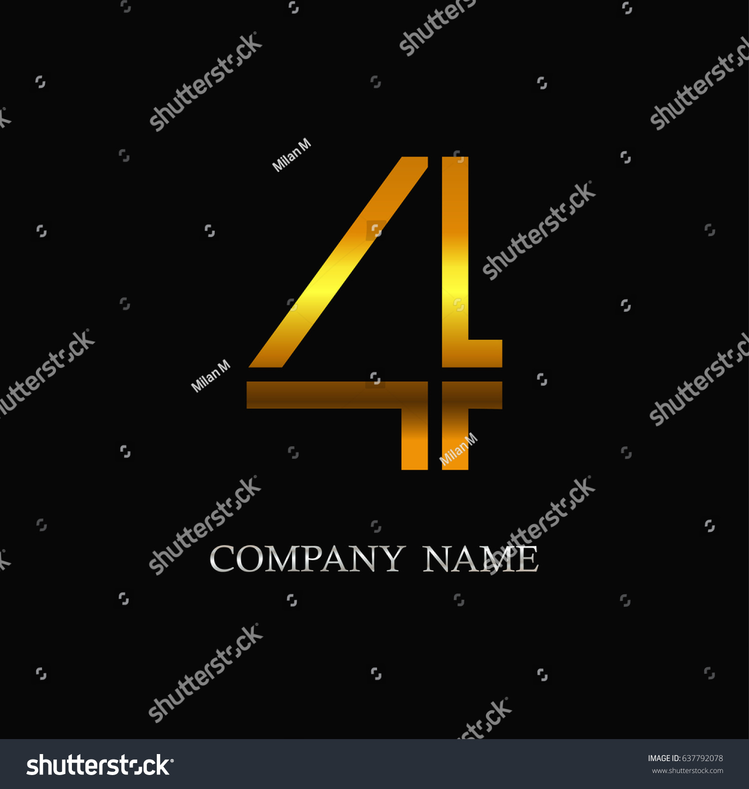 Number 4 Logovector Logo Template: เวกเตอร์สต็อก (ปลอดค่าลิขสิทธิ์ ...