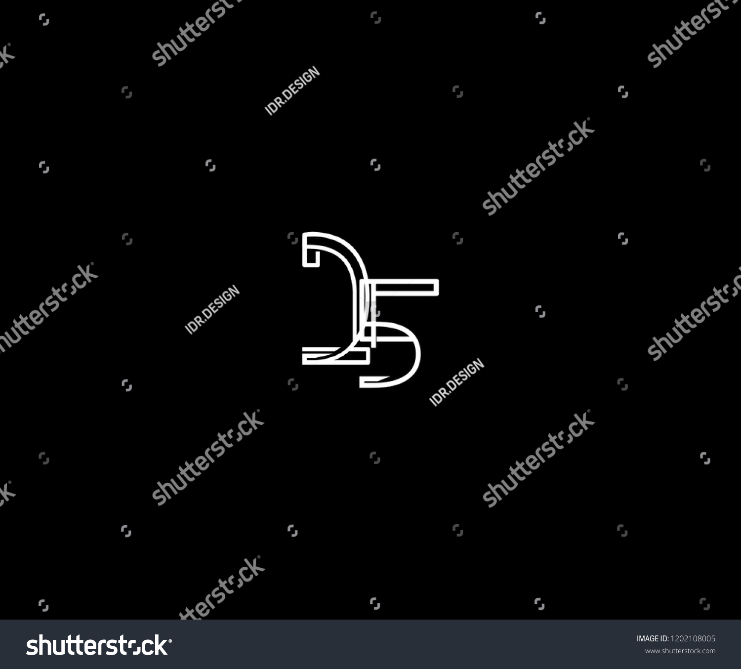 Number 25 Monogram Minimalism Linear Logo Stock Vector (Royalty Free ...