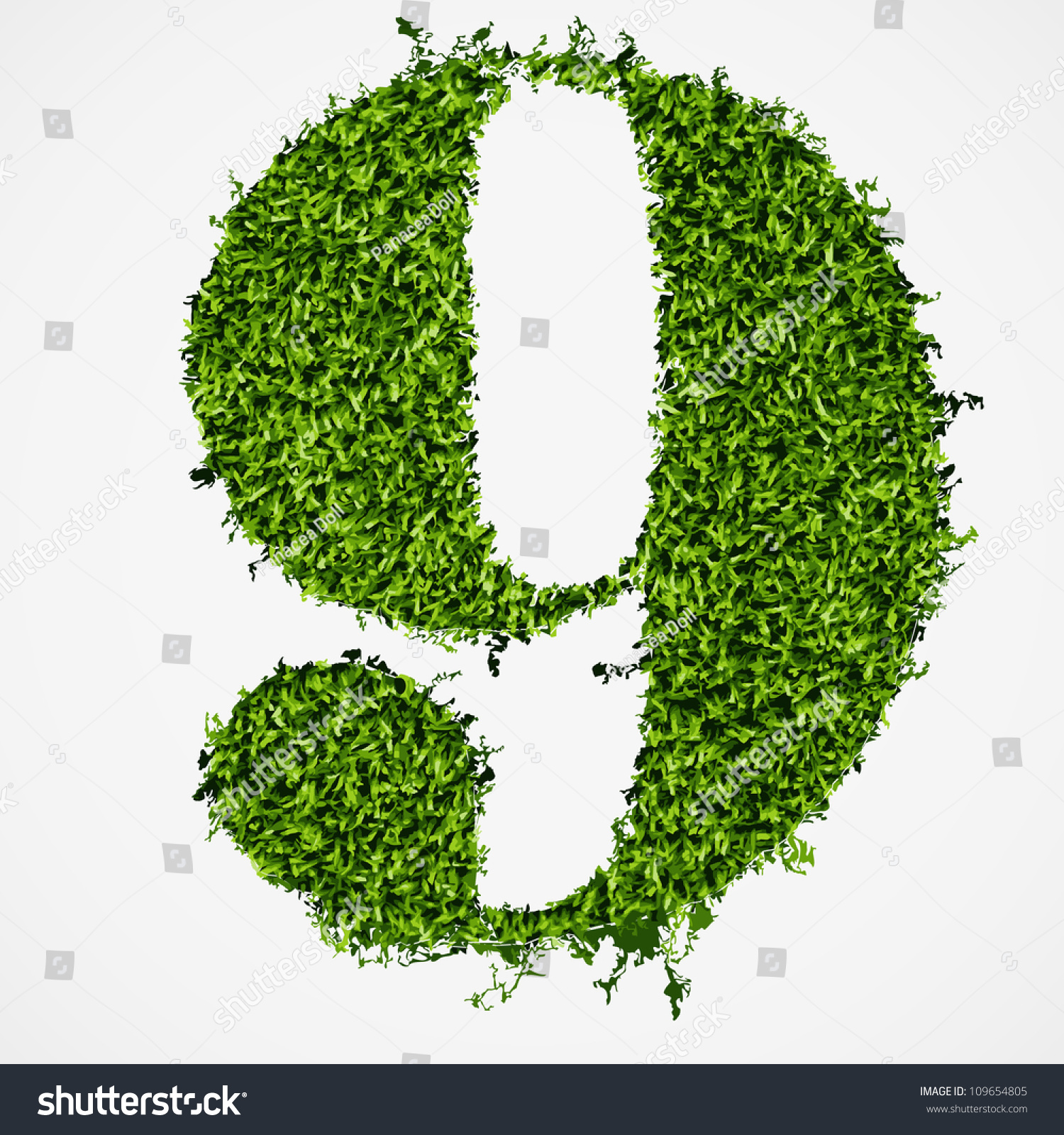Number Nine Grass Texture Vector Illustration: vector de stock (libre ...