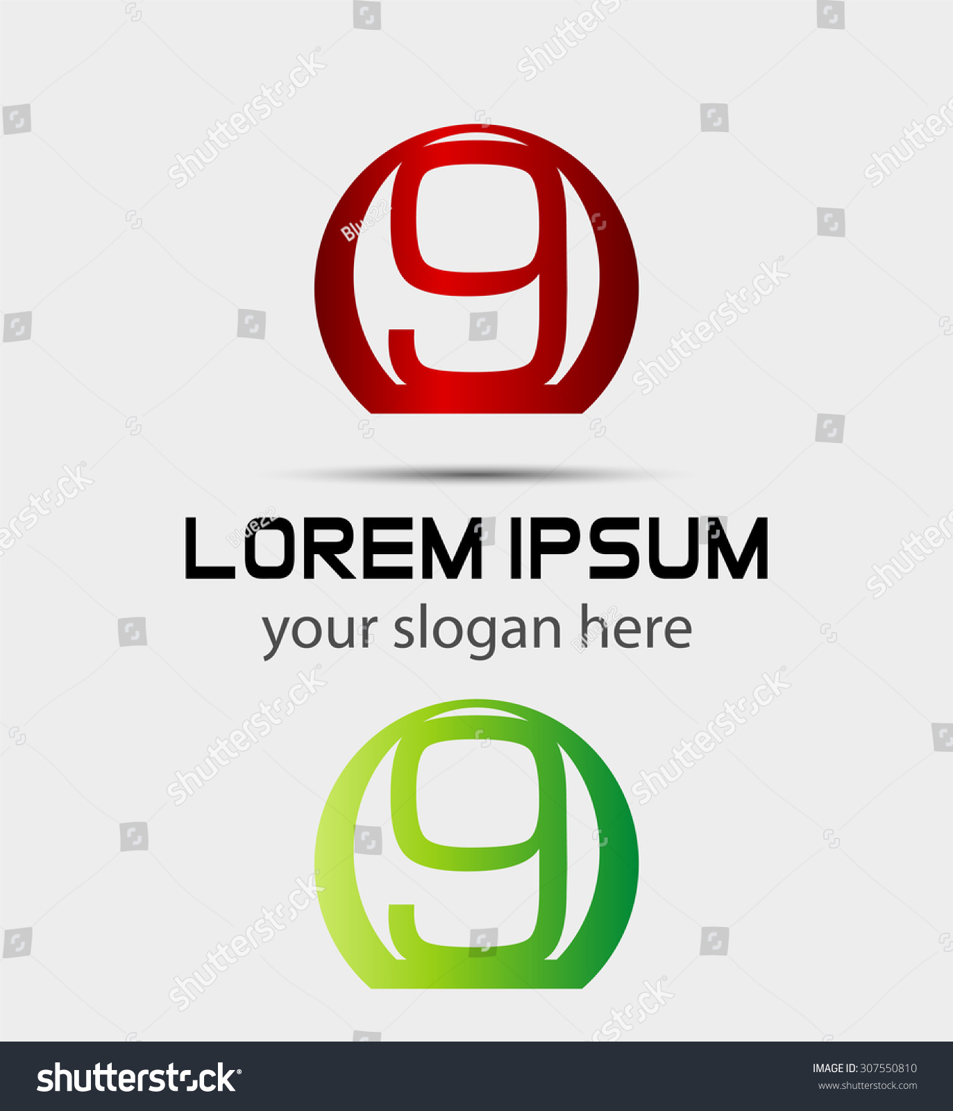 Number Nine 9 Logo Icon Template Stock Vector (Royalty Free) 307550810 ...
