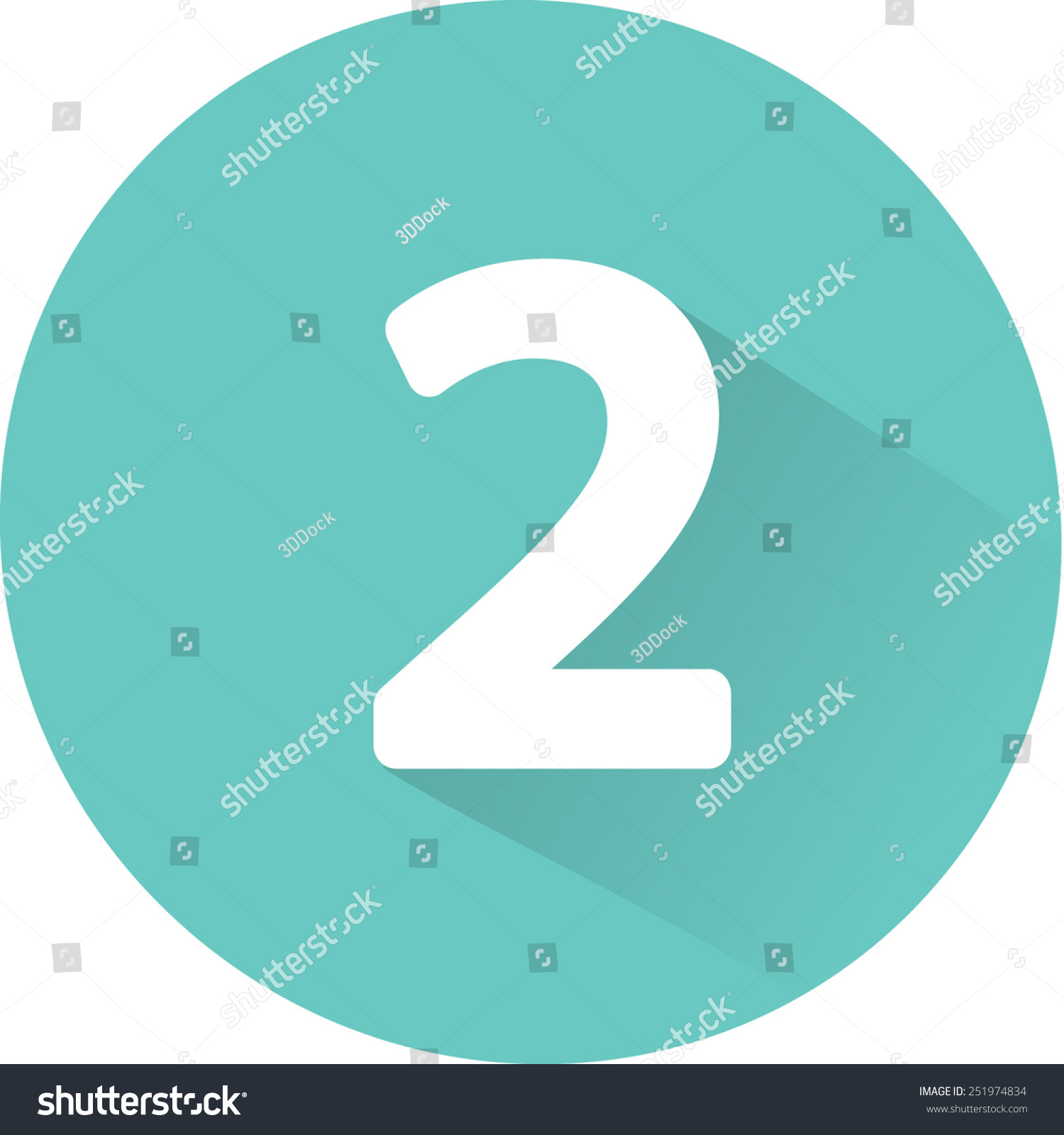 Number 2 On White Background Vector 库存矢量图（免版税）251974834 | Shutterstock