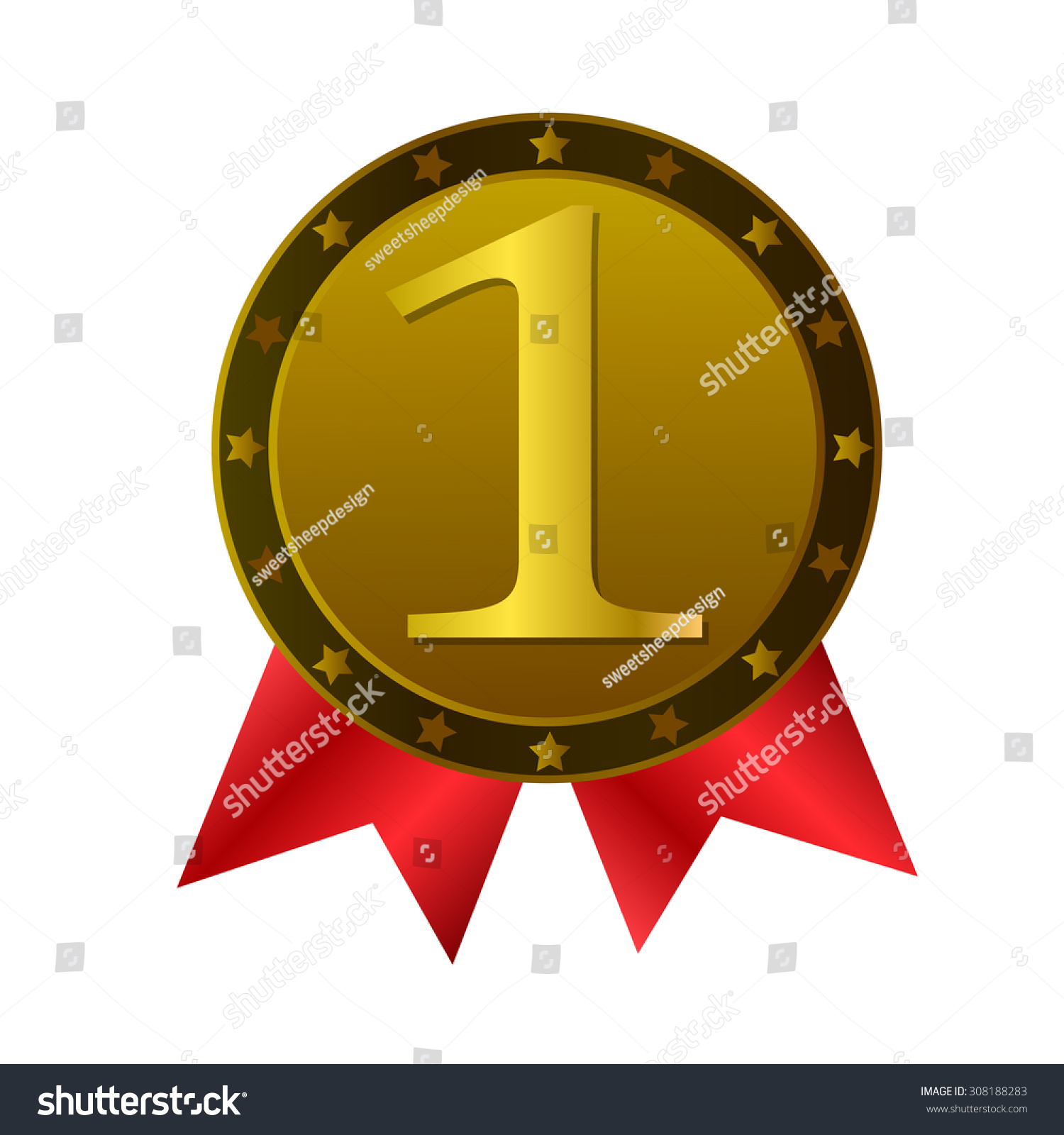 Number One Badge Stock Vector 308188283 - Shutterstock
