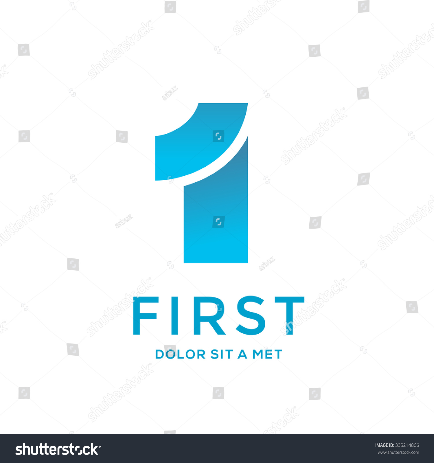 Number One 1 Logo Icon Design Stock Vector (Royalty Free) 335214866