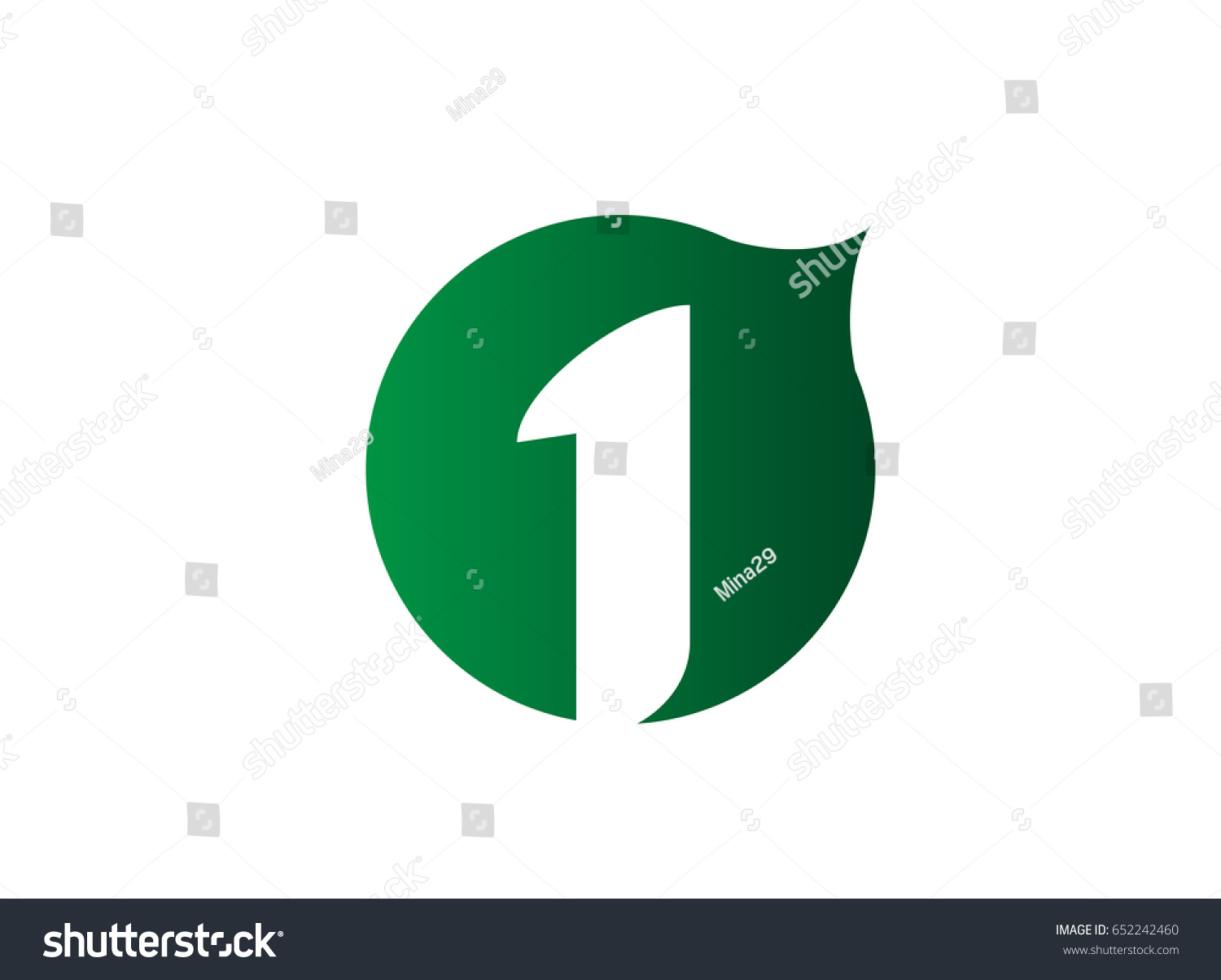 Number One 1 Logo Icon Template Stock Vector (Royalty Free) 652242460