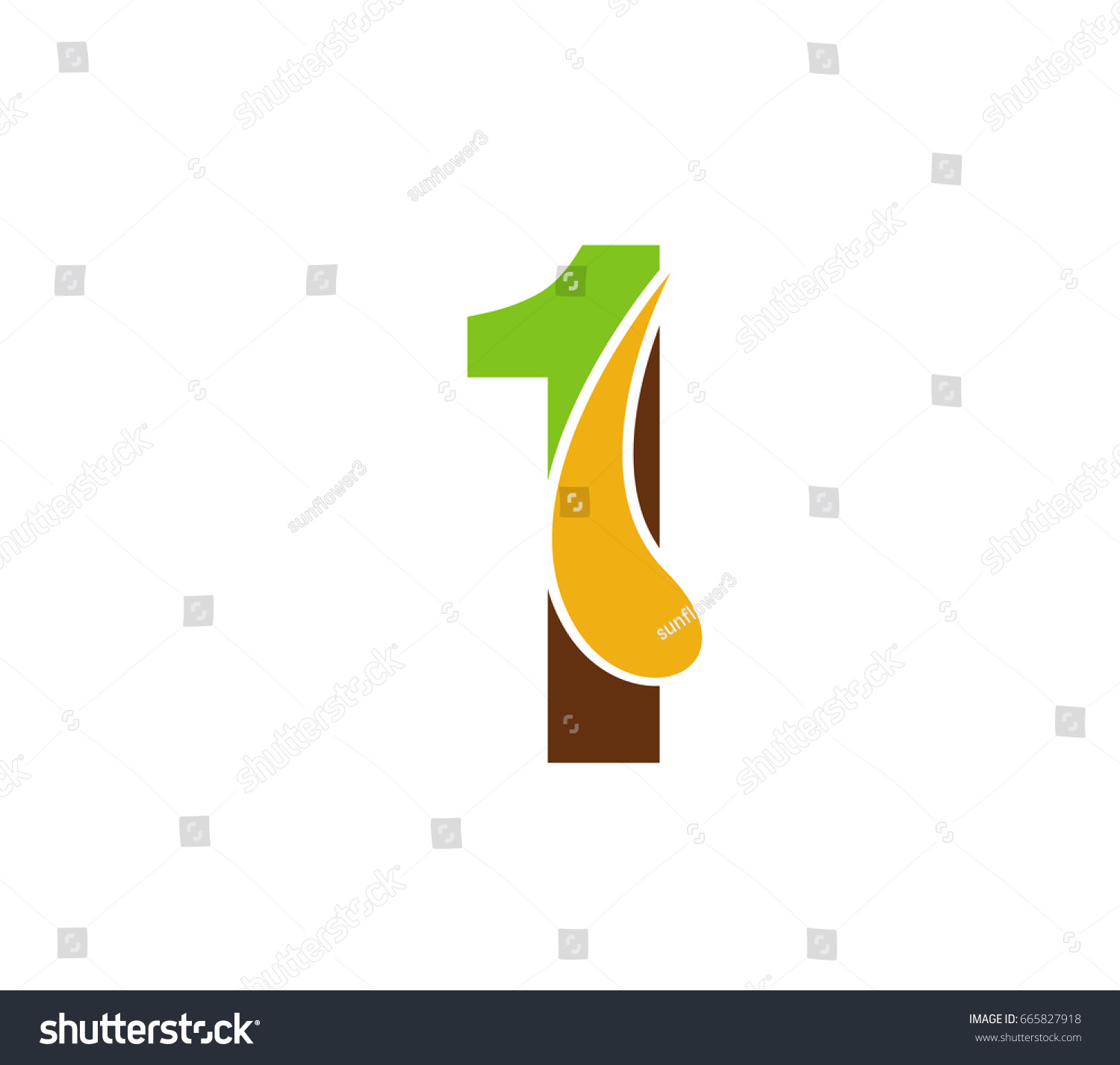 Number One 1 Logo Icon Template Stock Vector (Royalty Free) 665827918 ...
