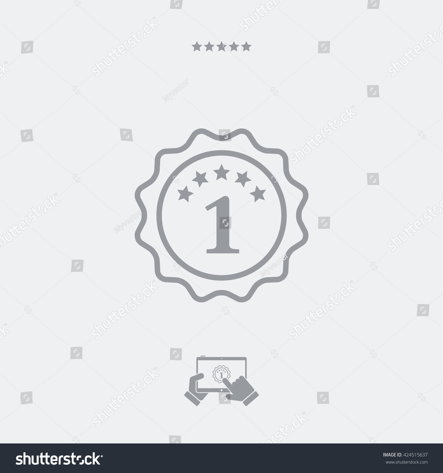 Number One Symbol Icon Stock Vector (Royalty Free) 424515637 | Shutterstock