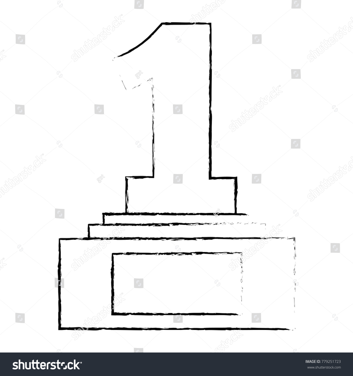 Number One Trophy Award Stock Vector (Royalty Free) 779251723 ...