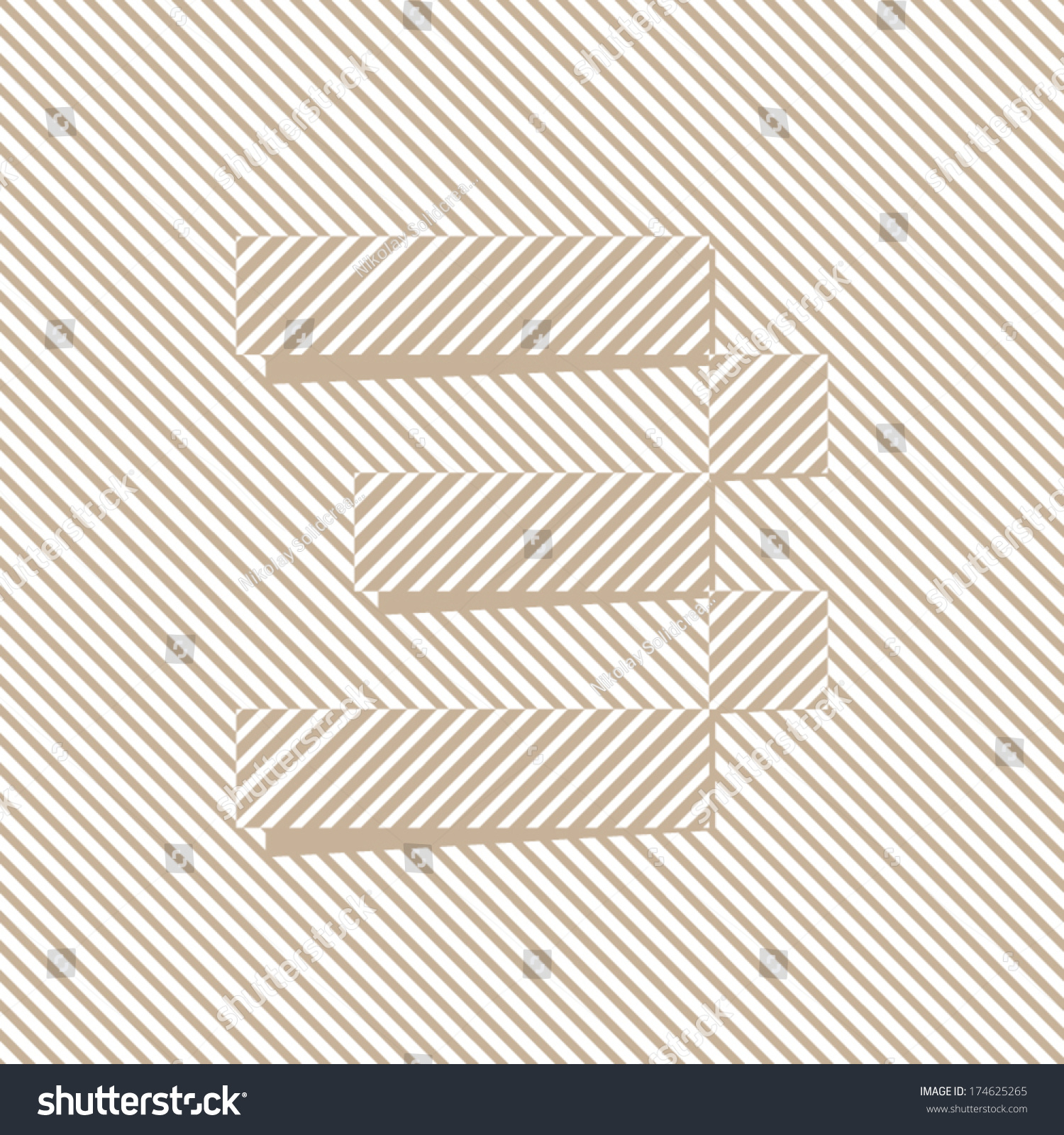 Number 3 Optical Illusion Stock Vector (Royalty Free) 174625265 ...