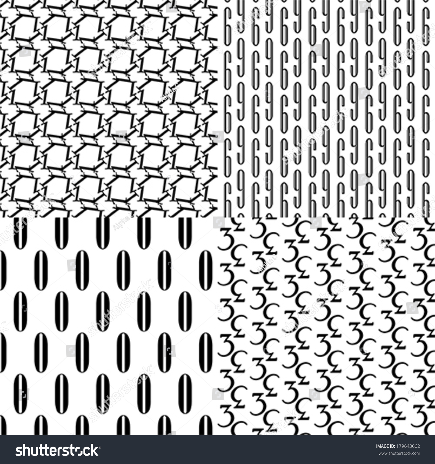 Number Pattern Including Seamless Sample Swatch Stock Vector (Royalty ...