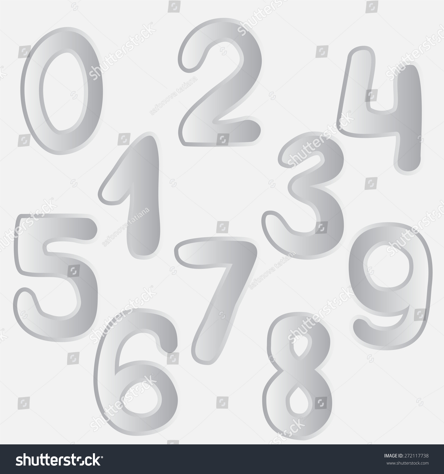 Number Set Drawing Vector: เวกเตอร์สต็อก (ปลอดค่าลิขสิทธิ์) 272117738 ...
