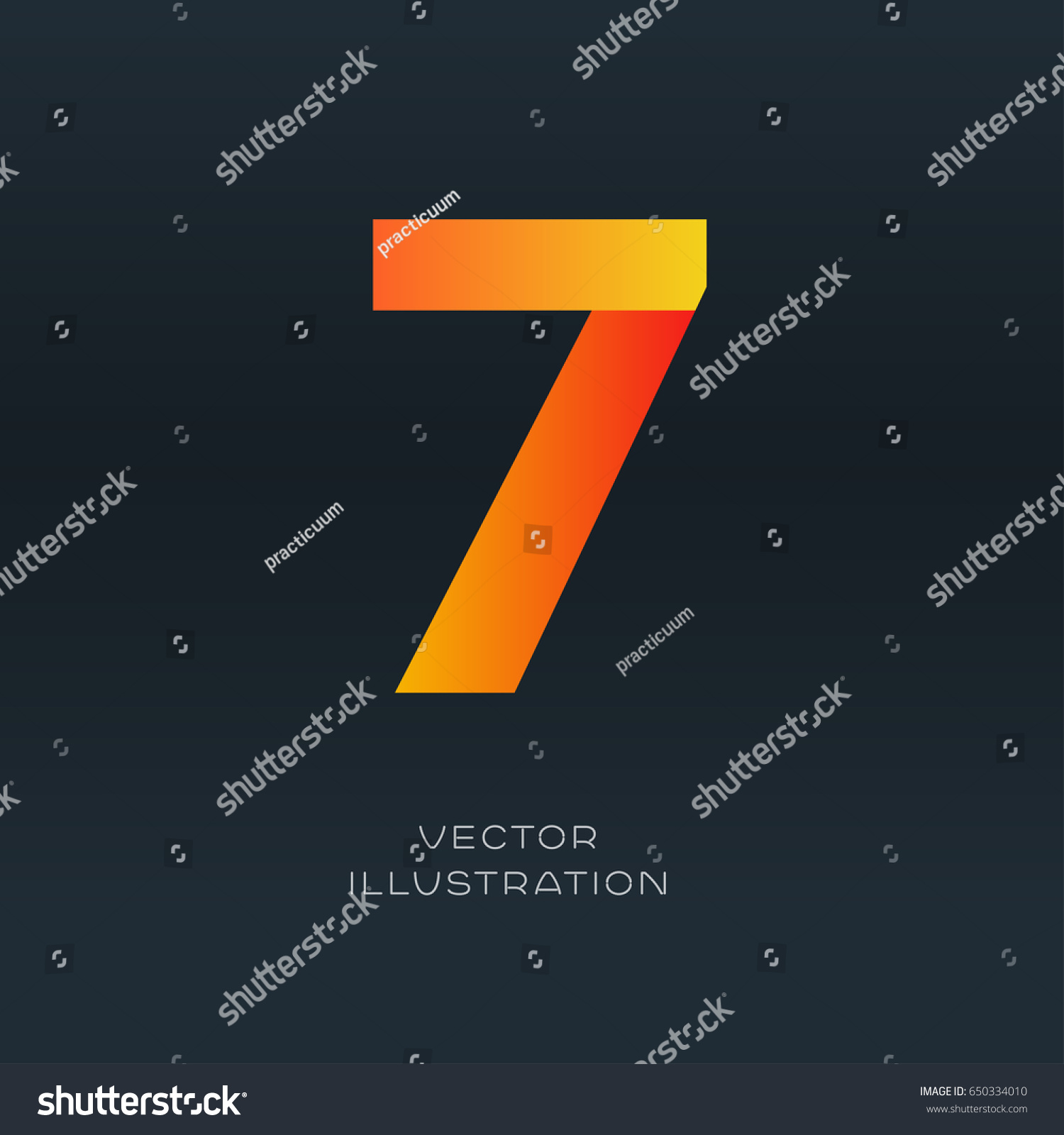 Number Seven Logo Vector Gradient Font: Vector có sẵn (miễn phí bản ...