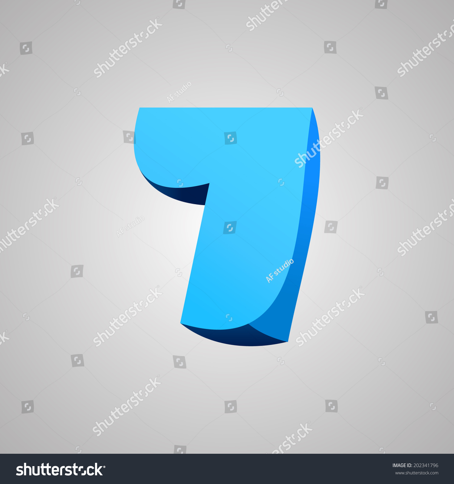 Number Seven Vector Comic Style Font Stock Vector (Royalty Free) 202341796