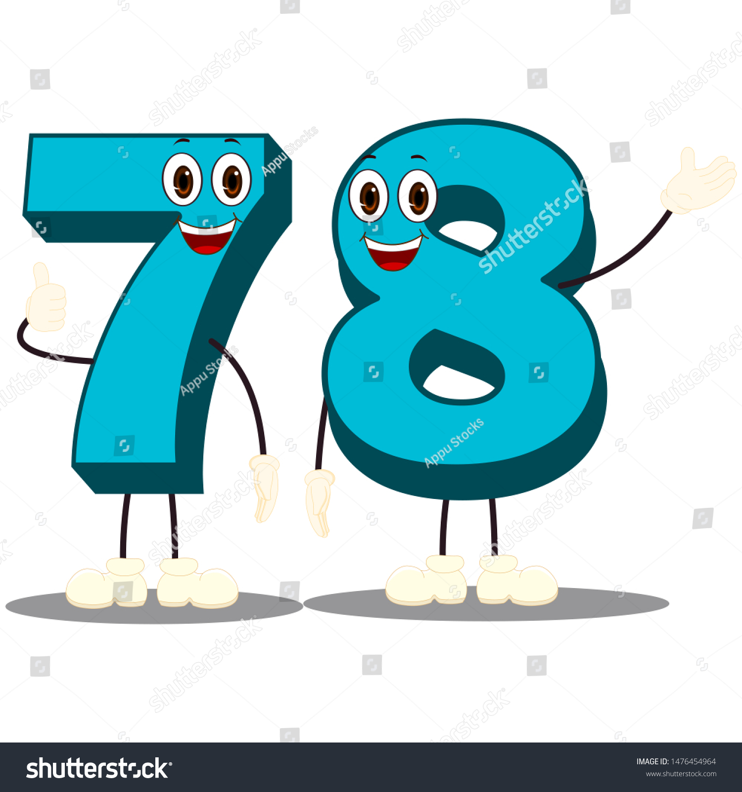 Number Seventy Eight Cartoon Vector Image Stock Vector (Royalty Free ...