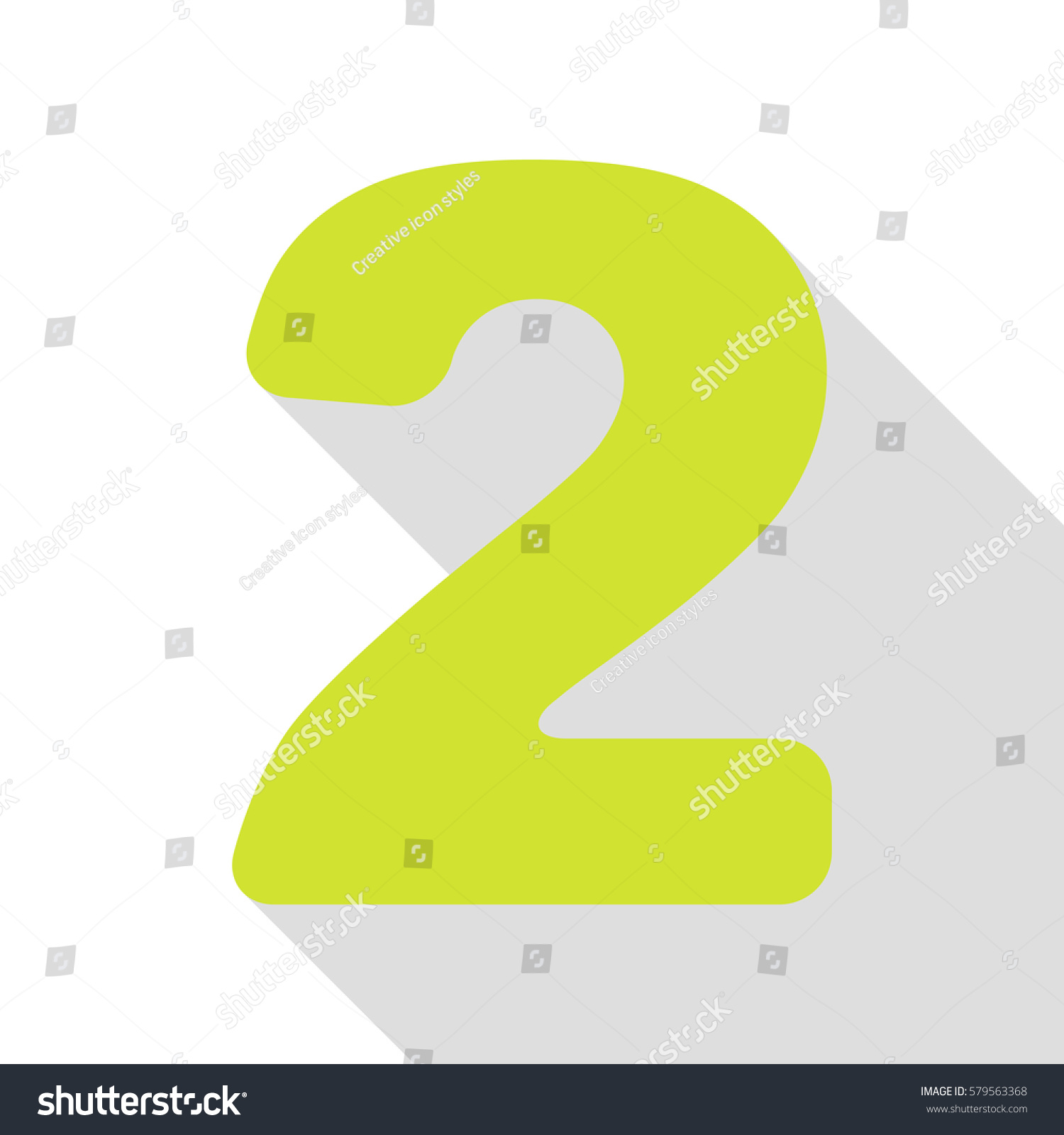 Number 2 Sign Design Template Elements Stock Vector (Royalty Free ...