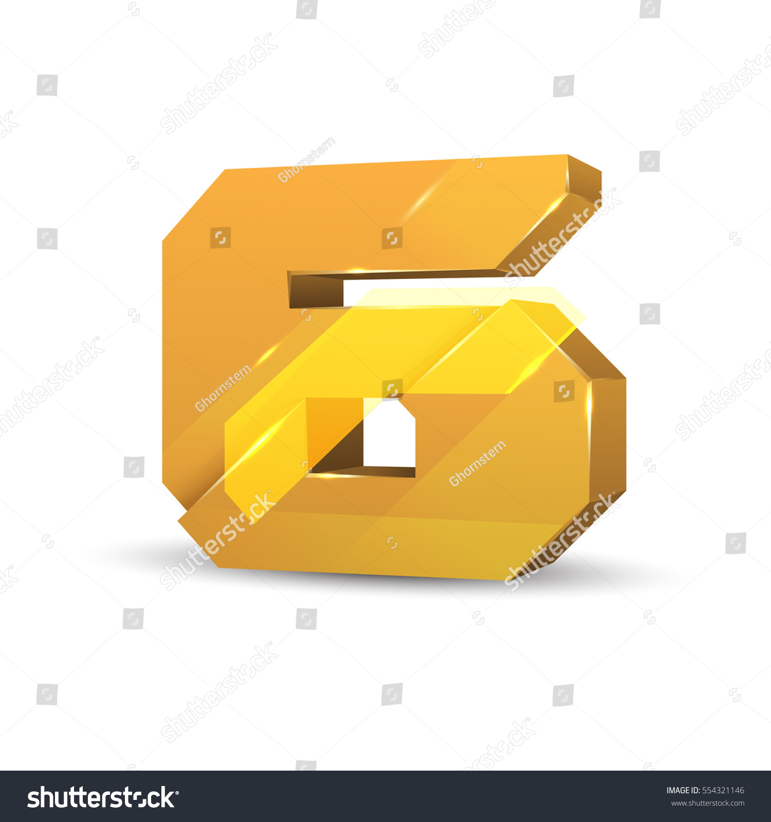 Number Six Futuristic Vector Concept Stock Vector (Royalty Free ...
