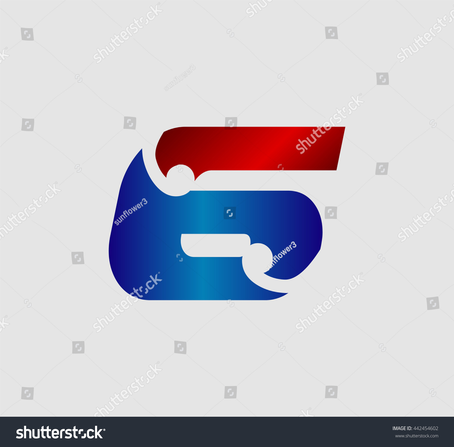 Number Six 6 Logo Icon Set Stock Vector (Royalty Free) 442454602 ...