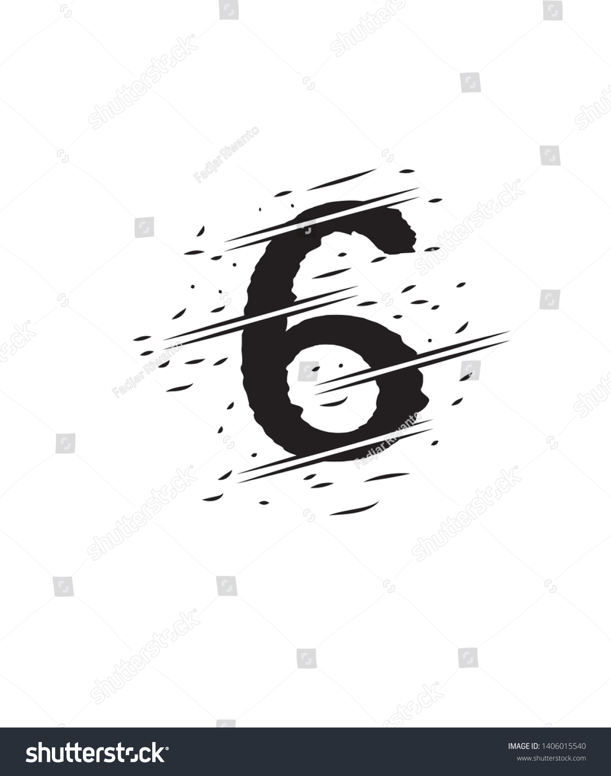 Number Six On Slice Model Stock Vector (Royalty Free) 1406015540 ...