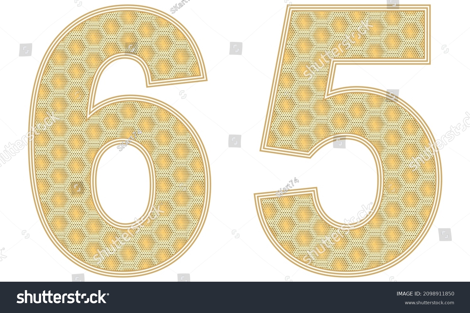 Number Sixty Five Vector Illustration Number Stock Vector (Royalty Free ...
