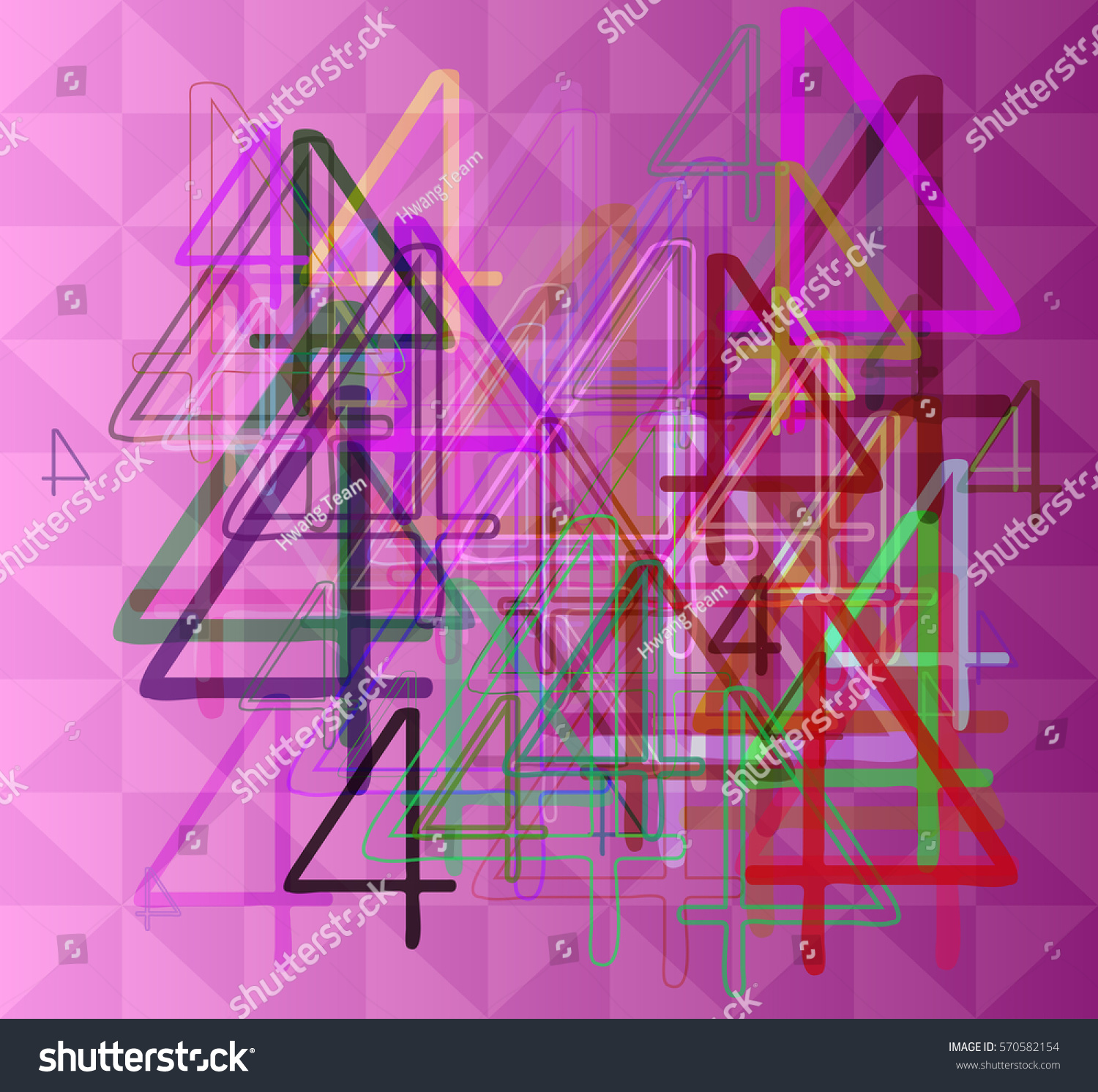Number 4 Template Idea Stock Vector (Royalty Free) 570582154