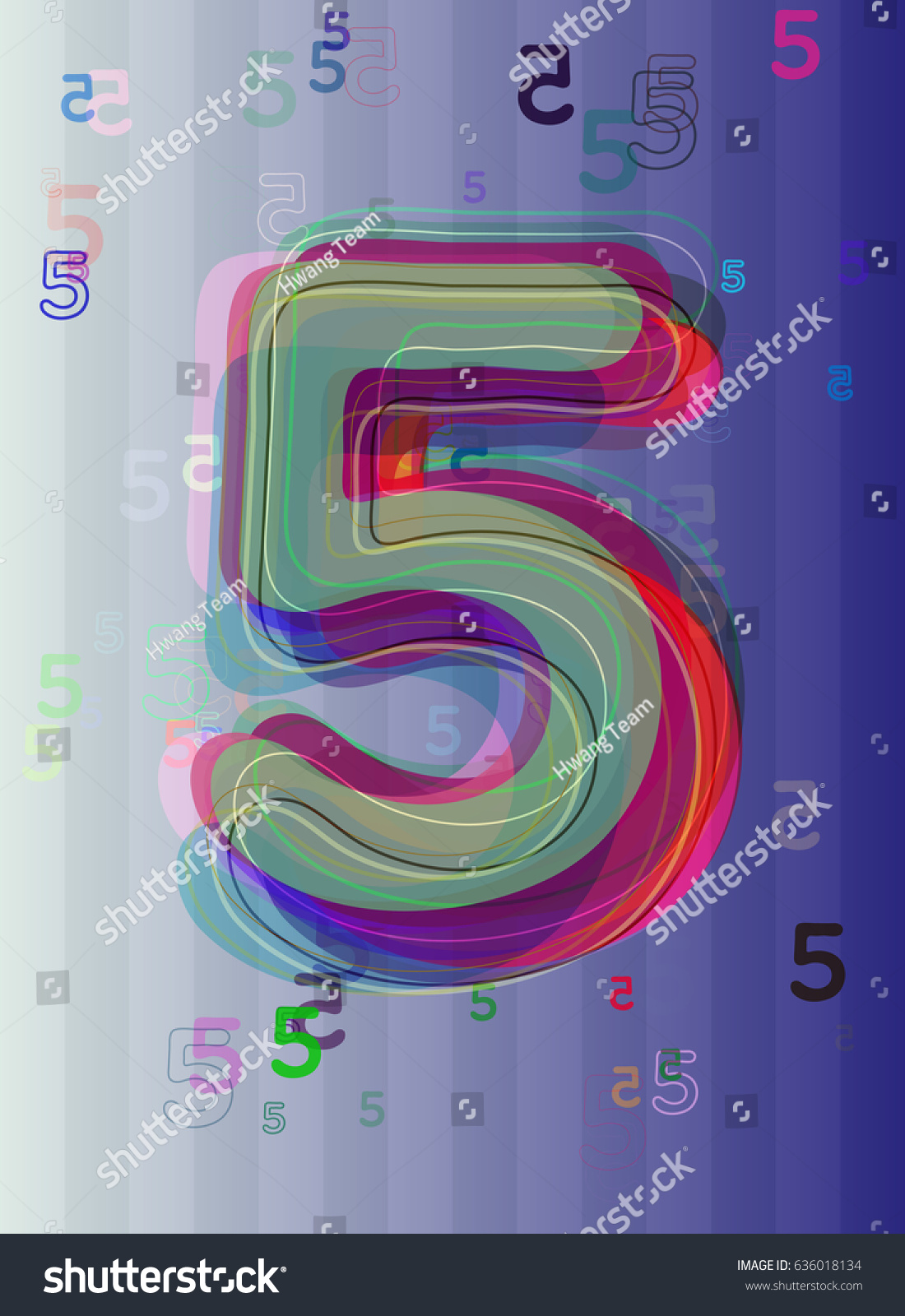 Number 5 Texture Template: เวกเตอร์สต็อก (ปลอดค่าลิขสิทธิ์) 636018134 ...