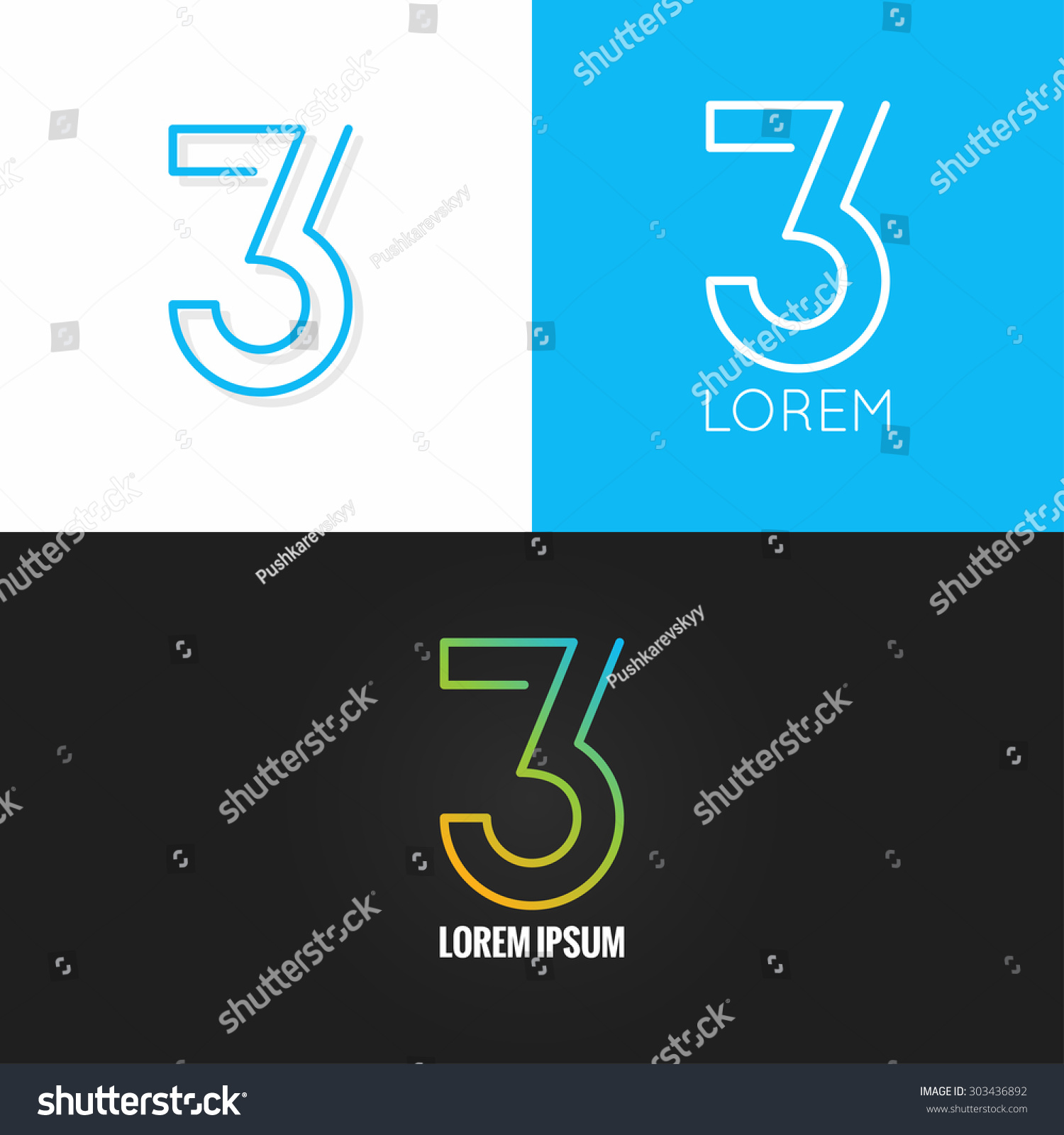 Number Three Logo