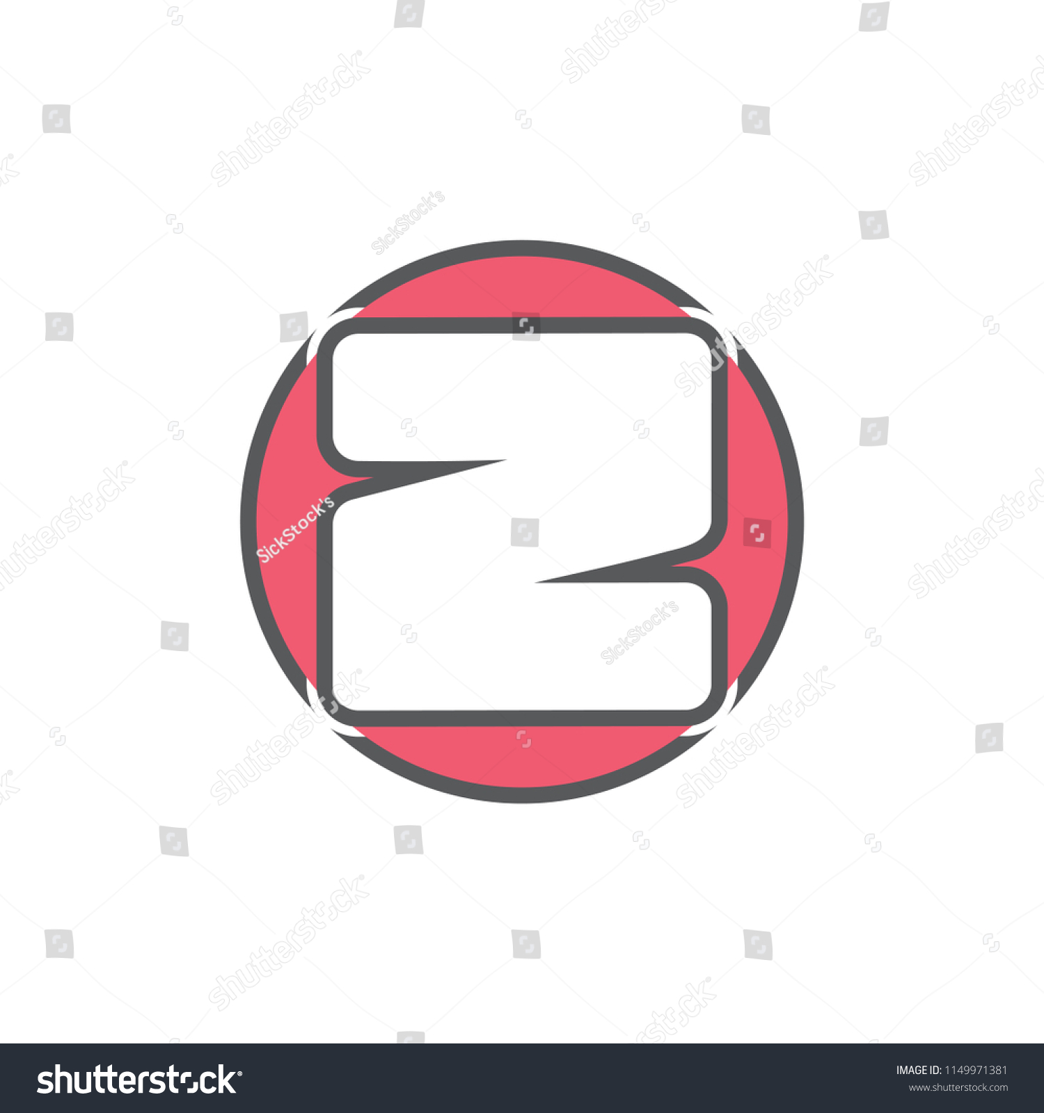 Number Two Circle Curves Logo Vector Stock Vector (Royalty Free) 1149971381