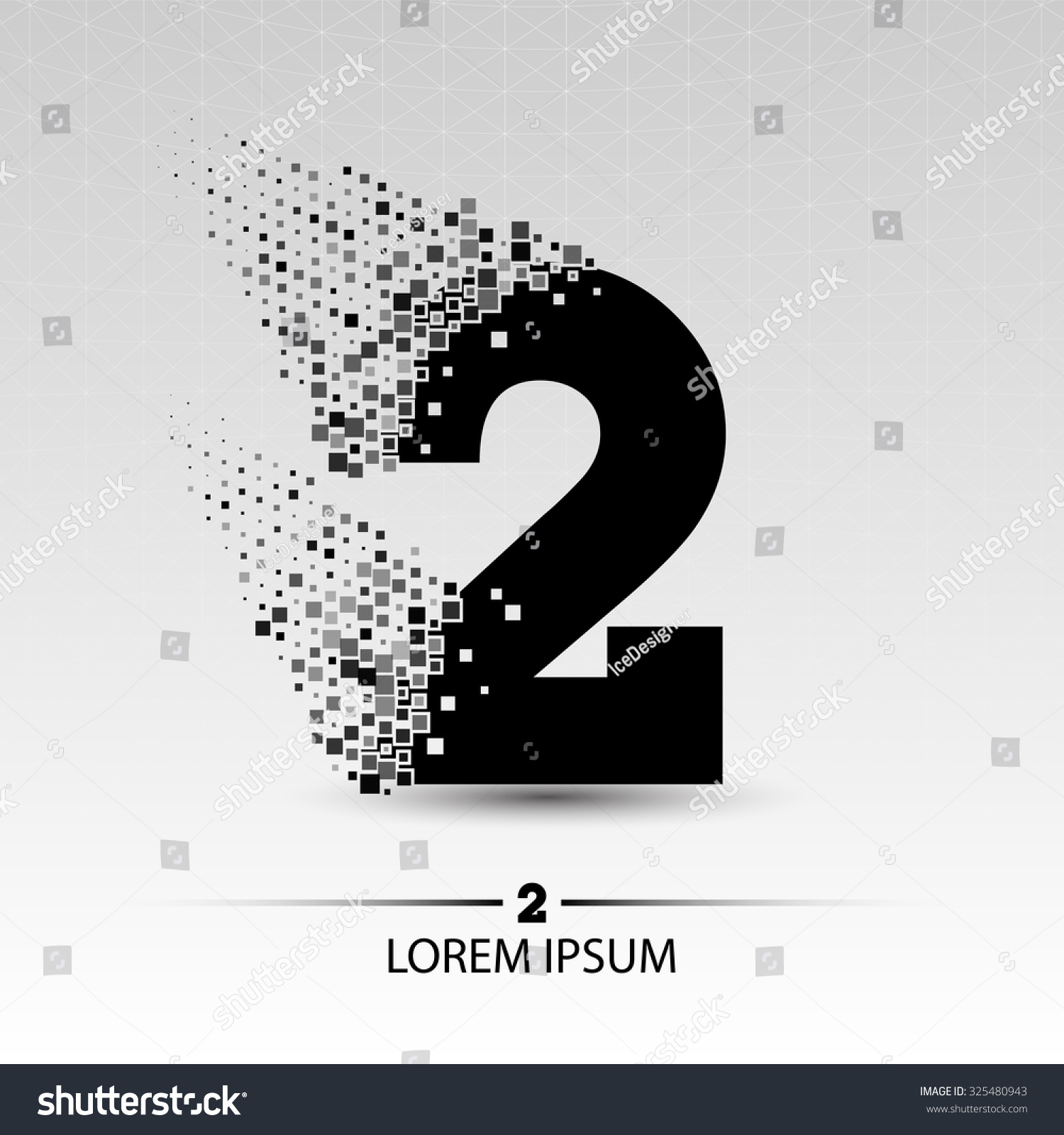Number Two Logo Vector Design Illustration Stock Vector (Royalty Free ...