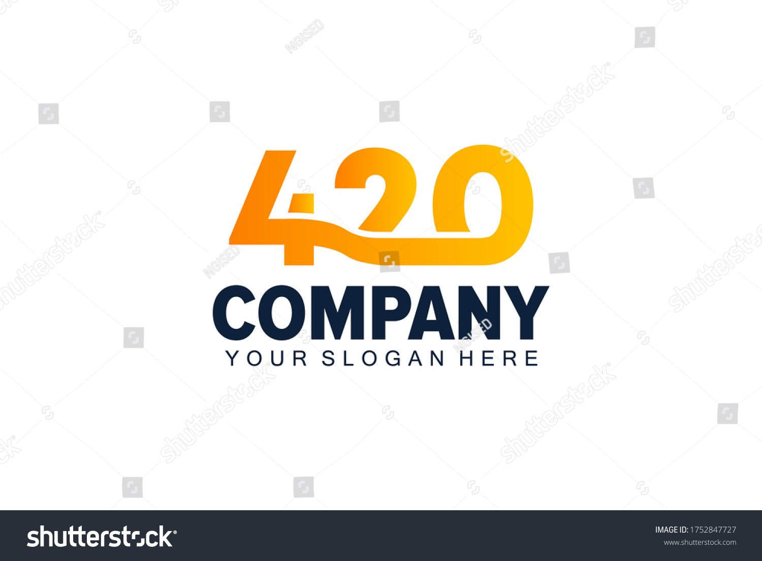 Number 420 Typographic Iconic Logo Vector: เวกเตอร์สต็อก (ปลอดค่า ...
