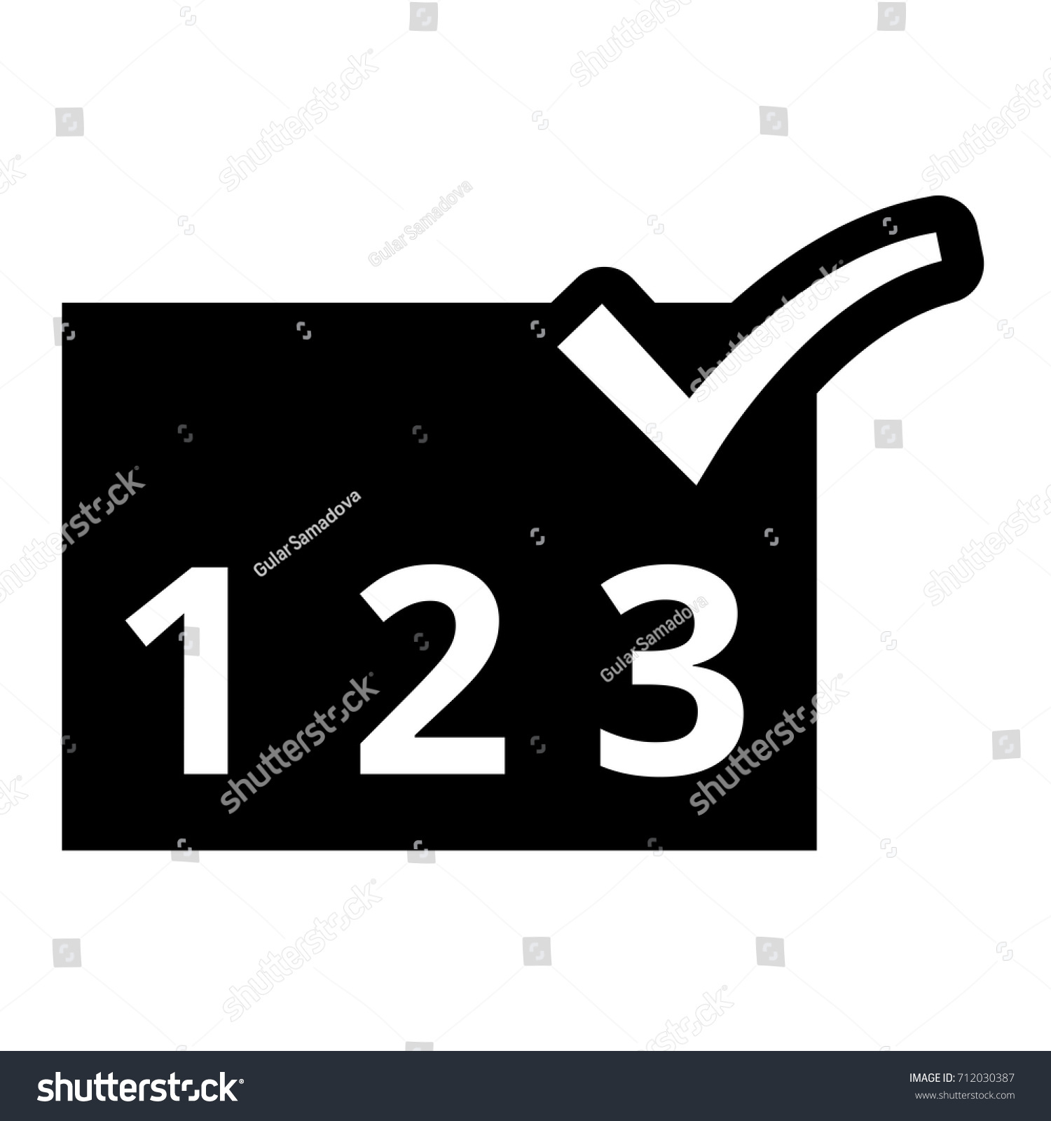 Number Verification Icon Stock Vector (Royalty Free) 712030387 ...