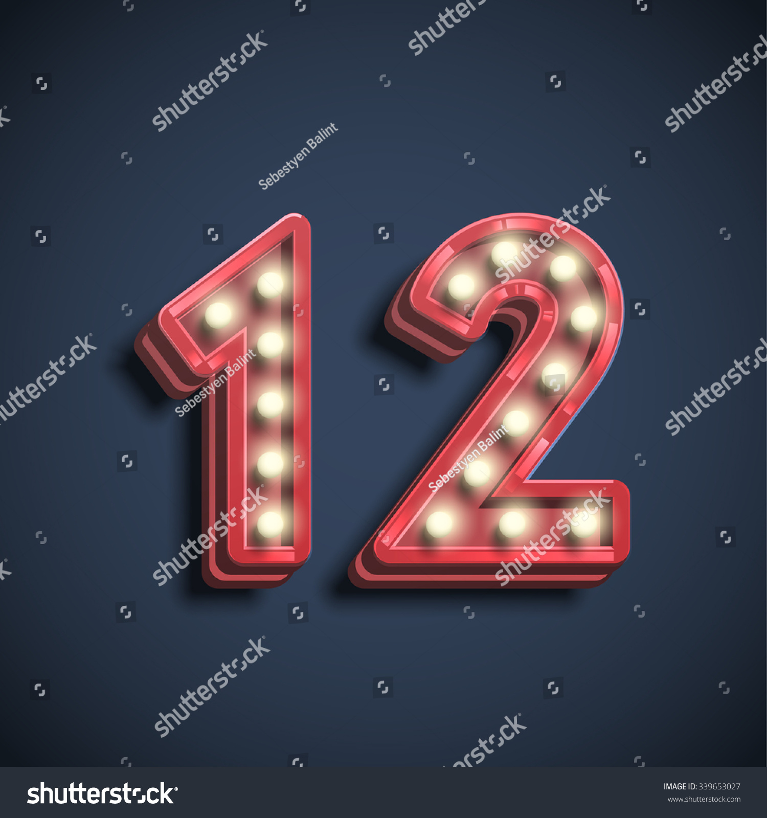 Number Lamps Vector Stock Vector (Royalty Free) 339653027 | Shutterstock