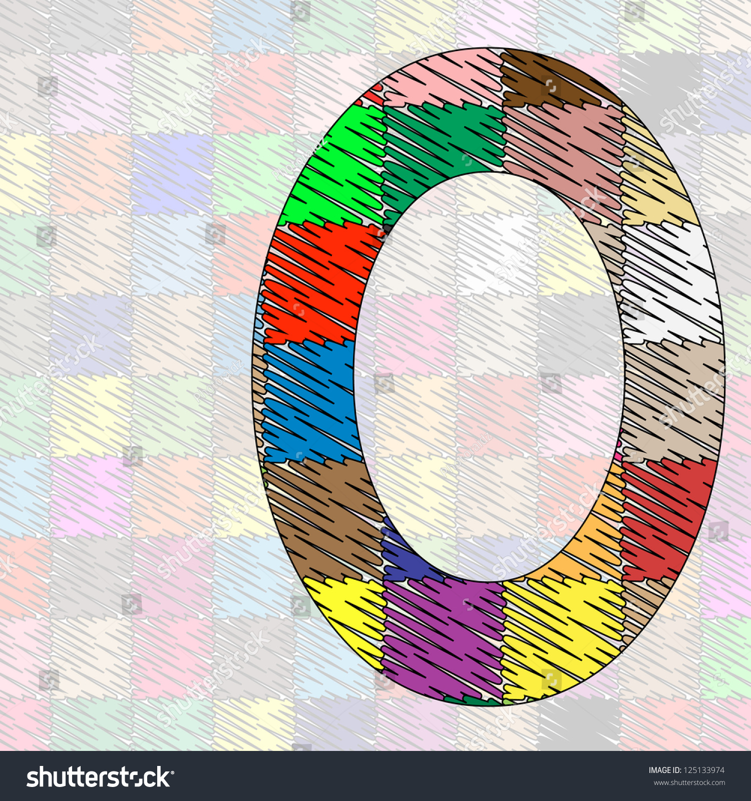 Number Zero Pattern Tissue Stock Vector (Royalty Free) 125133974 ...
