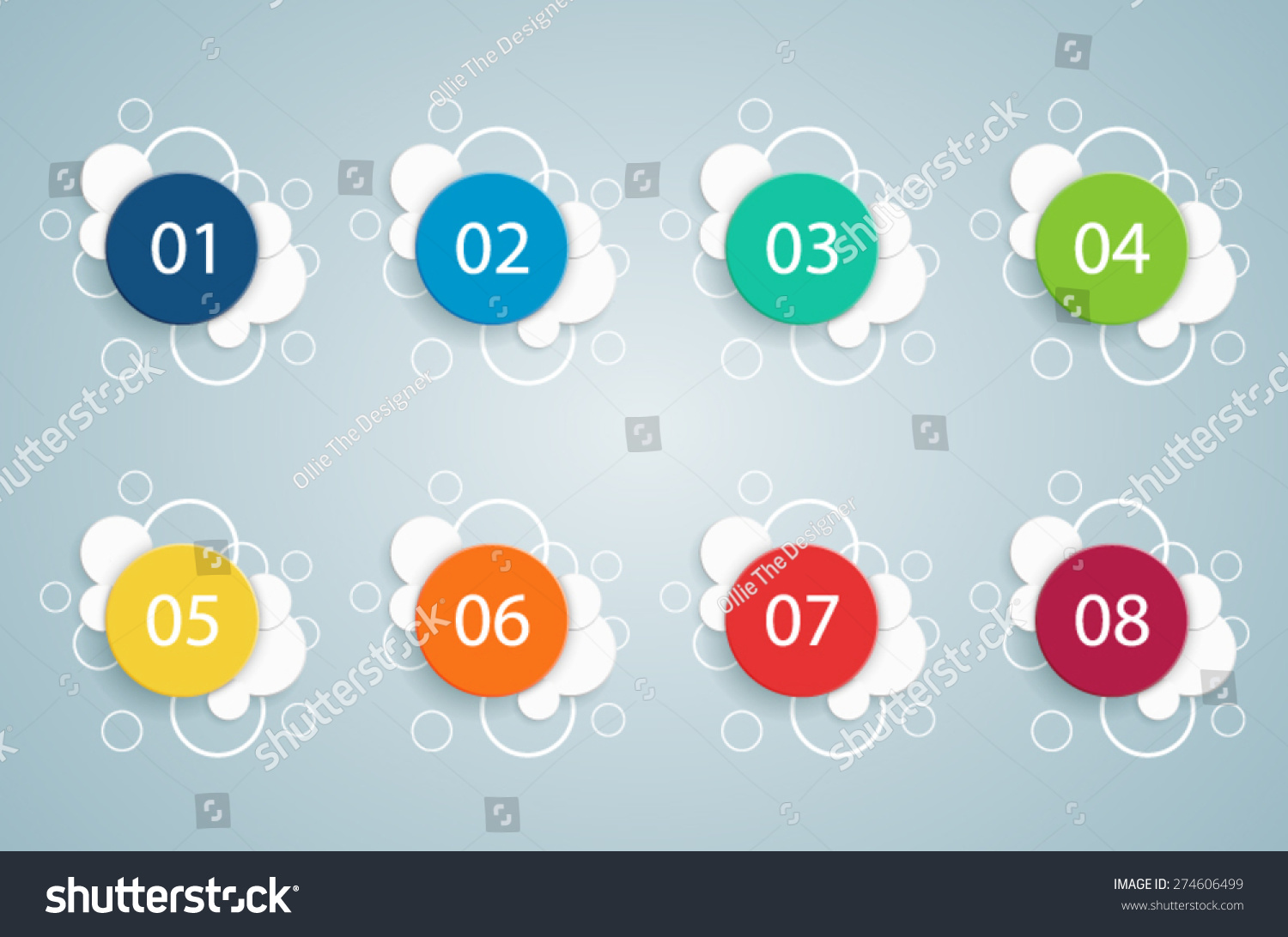 Numbered Bullet Point Bubble Infographics 2 Stock Vector (Royalty Free ...