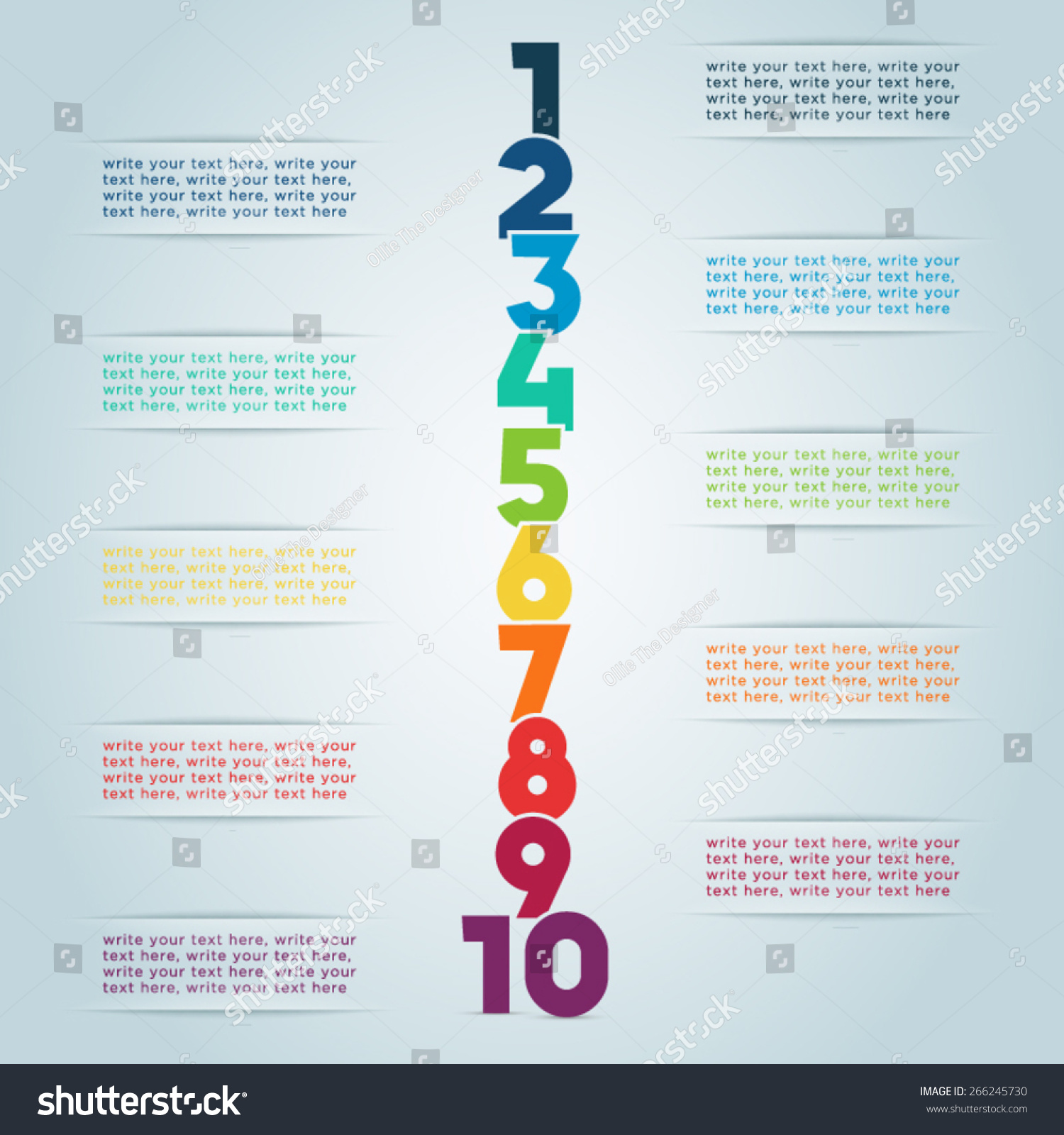 Numbered Steps 3 Stock Vector (Royalty Free) 266245730 | Shutterstock