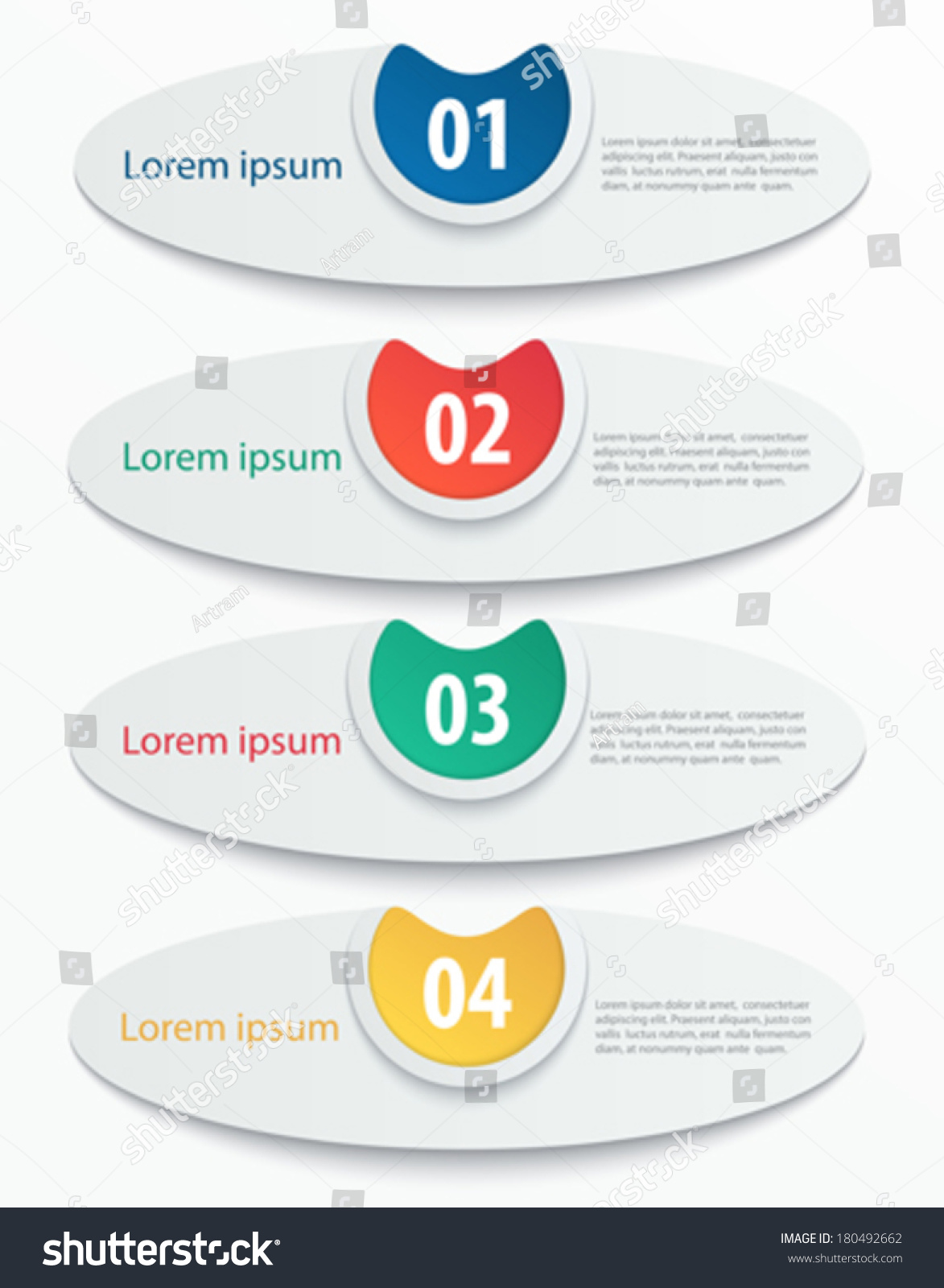 Numbered Tab Web Banners Mobile: vector de stock (libre de regalías ...