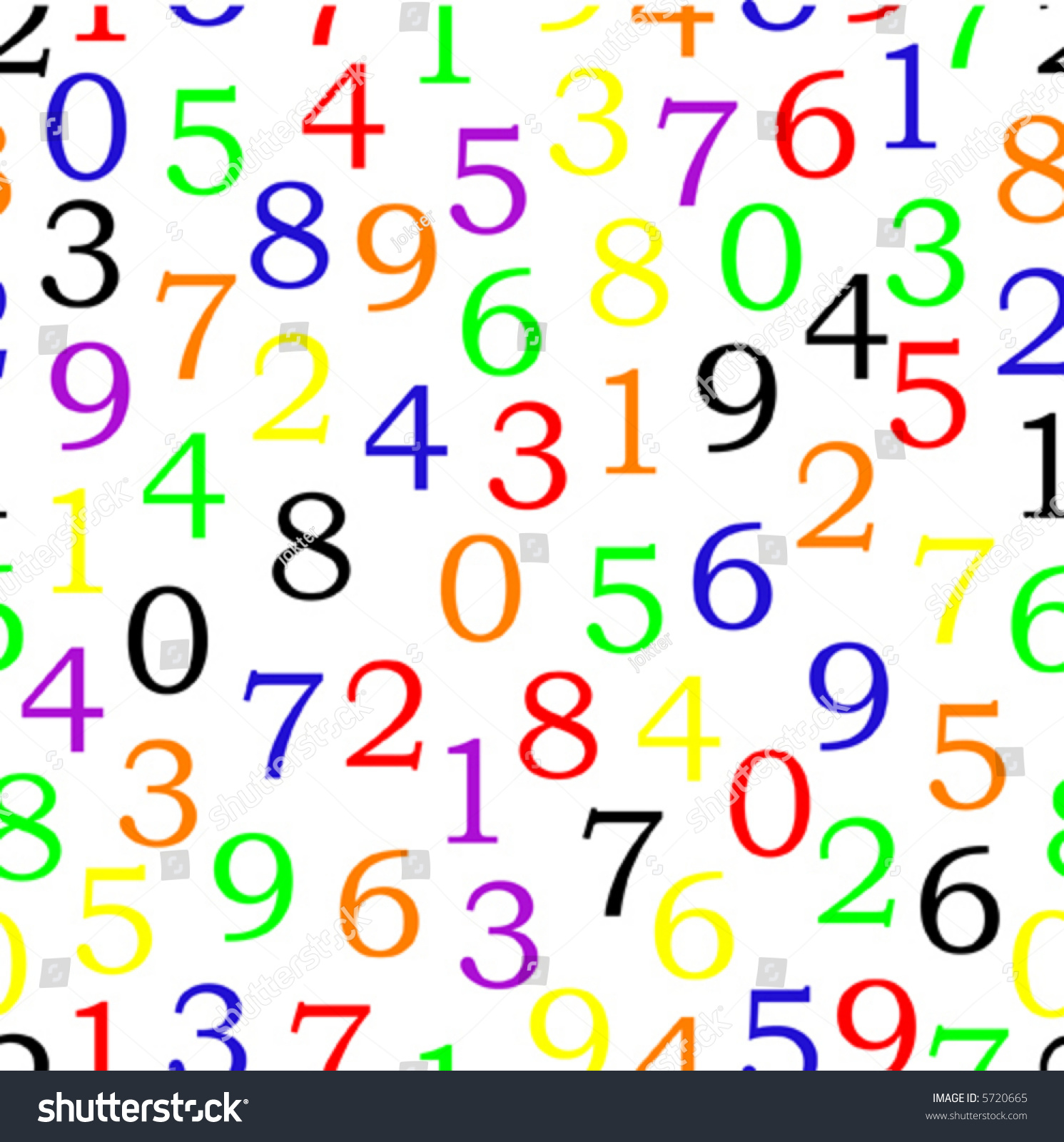 Numbers - Different Colors - Seamless Vector Wallpaper - 5720665 ...