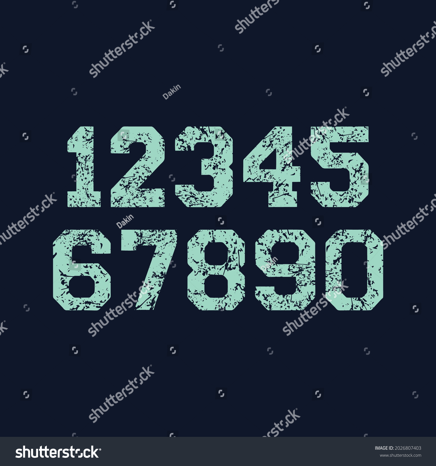 Numbers Zero Nine Vector Illustration Stock Vector (Royalty Free ...