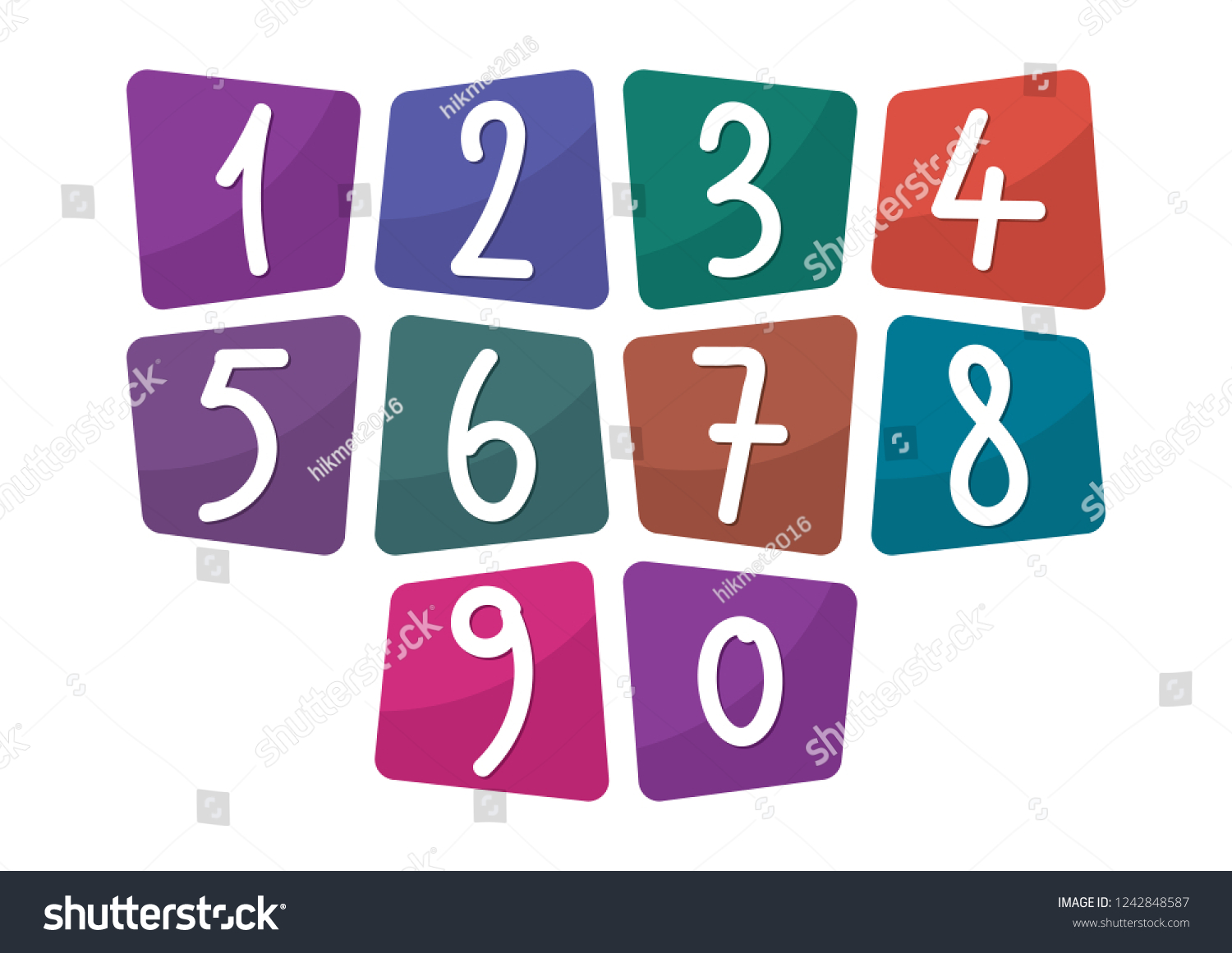 Numbers Frame Hand Drawn Vector Stock Vector (Royalty Free) 1242848587 ...