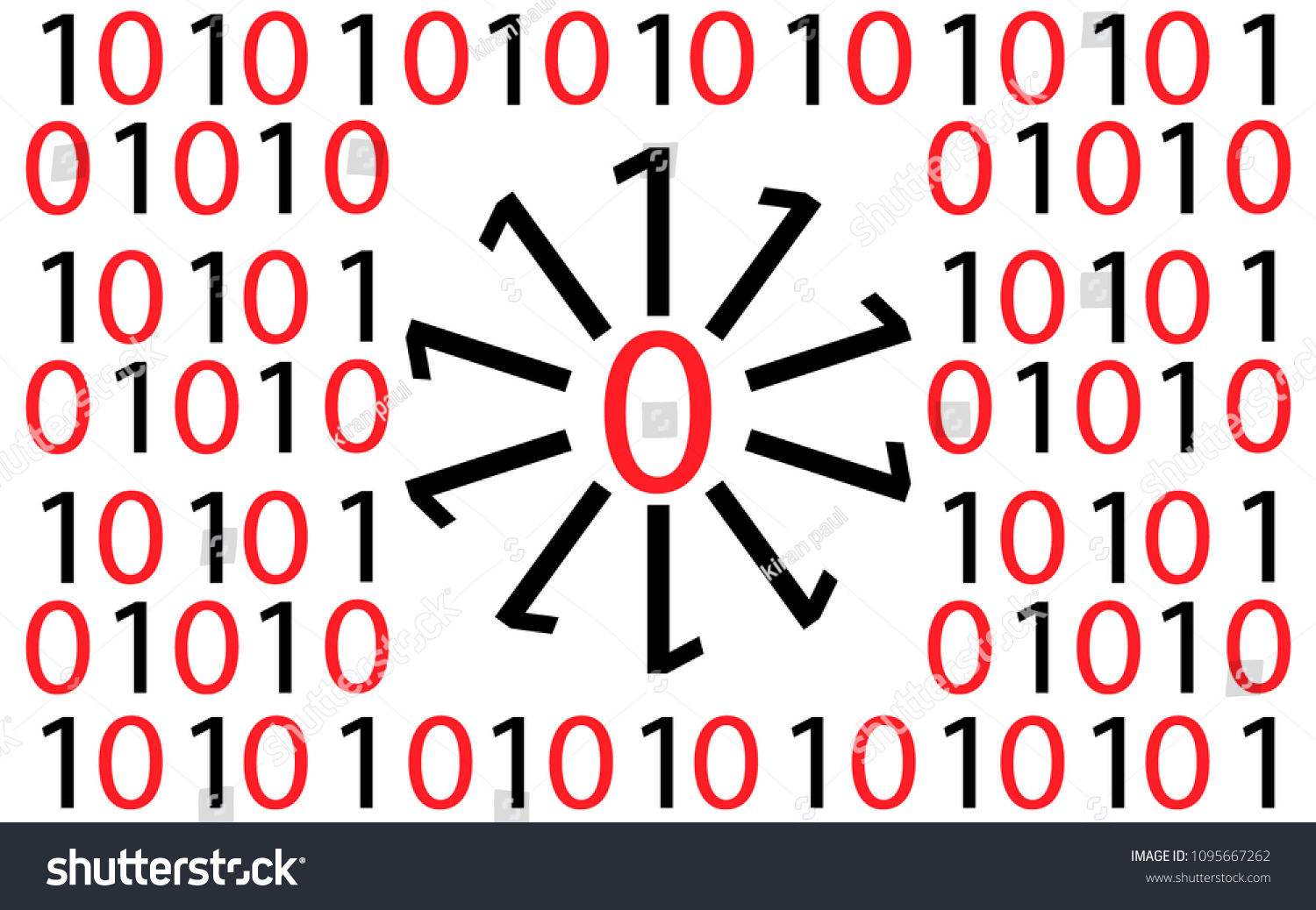 Numbers One Zero Vector Background Stock Vector (Royalty Free) 1095667262